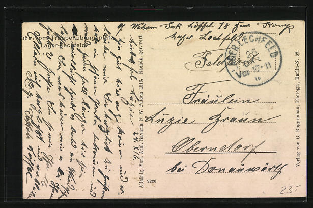 Ansichtskarte Lager Lechfeld, Ansicht des Truppenübungsplatz mit ...