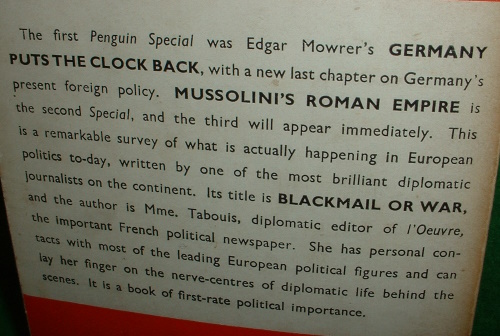 MUSSOLINI'S ROMAN EMPIRE with Five Maps, Penguin Special S2 by G.T ...