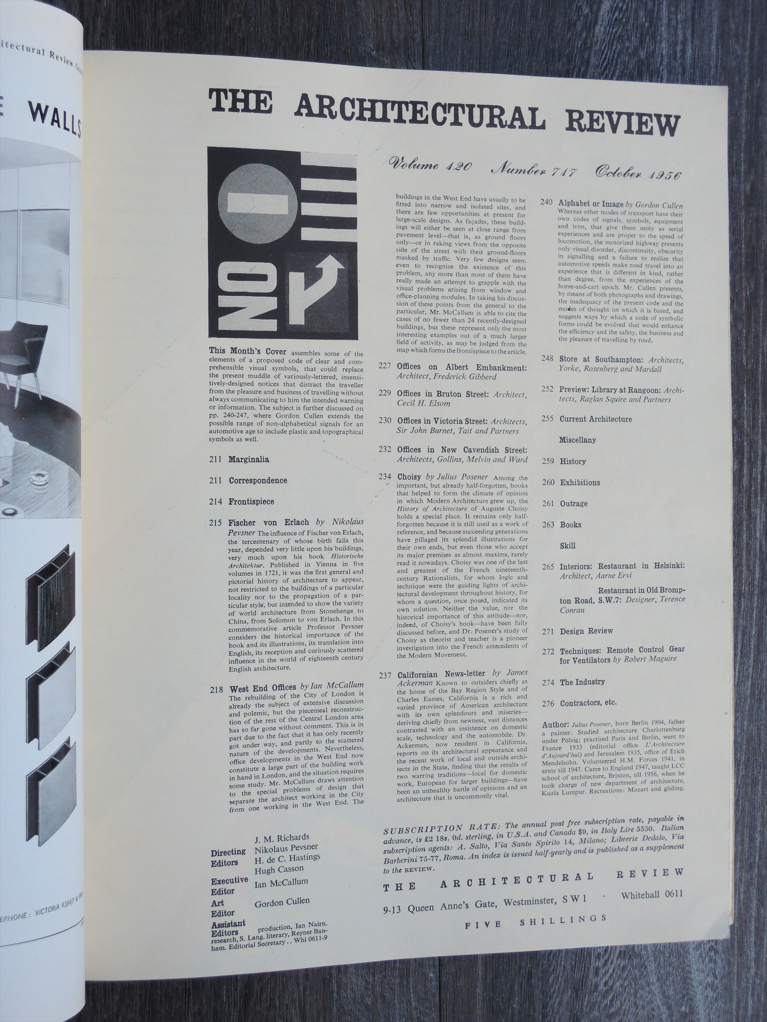 The Architectural Review Magazine, October 1956, Volume CXX , Number ...
