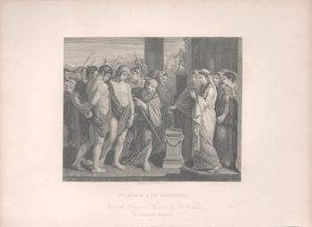 Pylades and Orestes. by Kennerley, John. (Engraver). After Benjamin ...