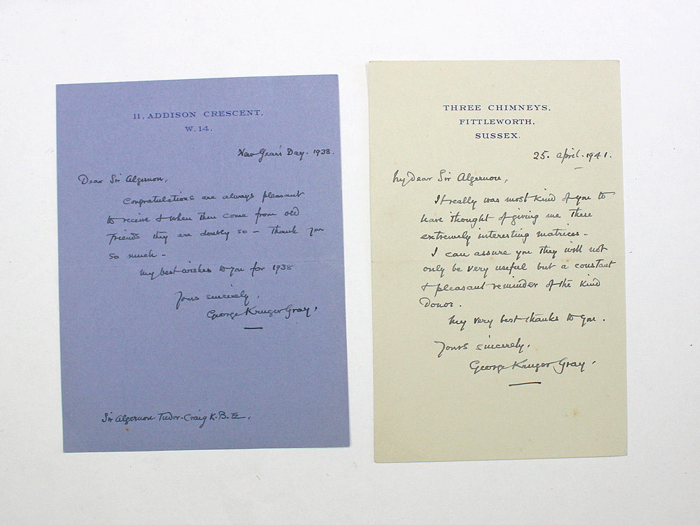 Two Original Handwritten Letters Signed by Artist George Edward Kruger ...