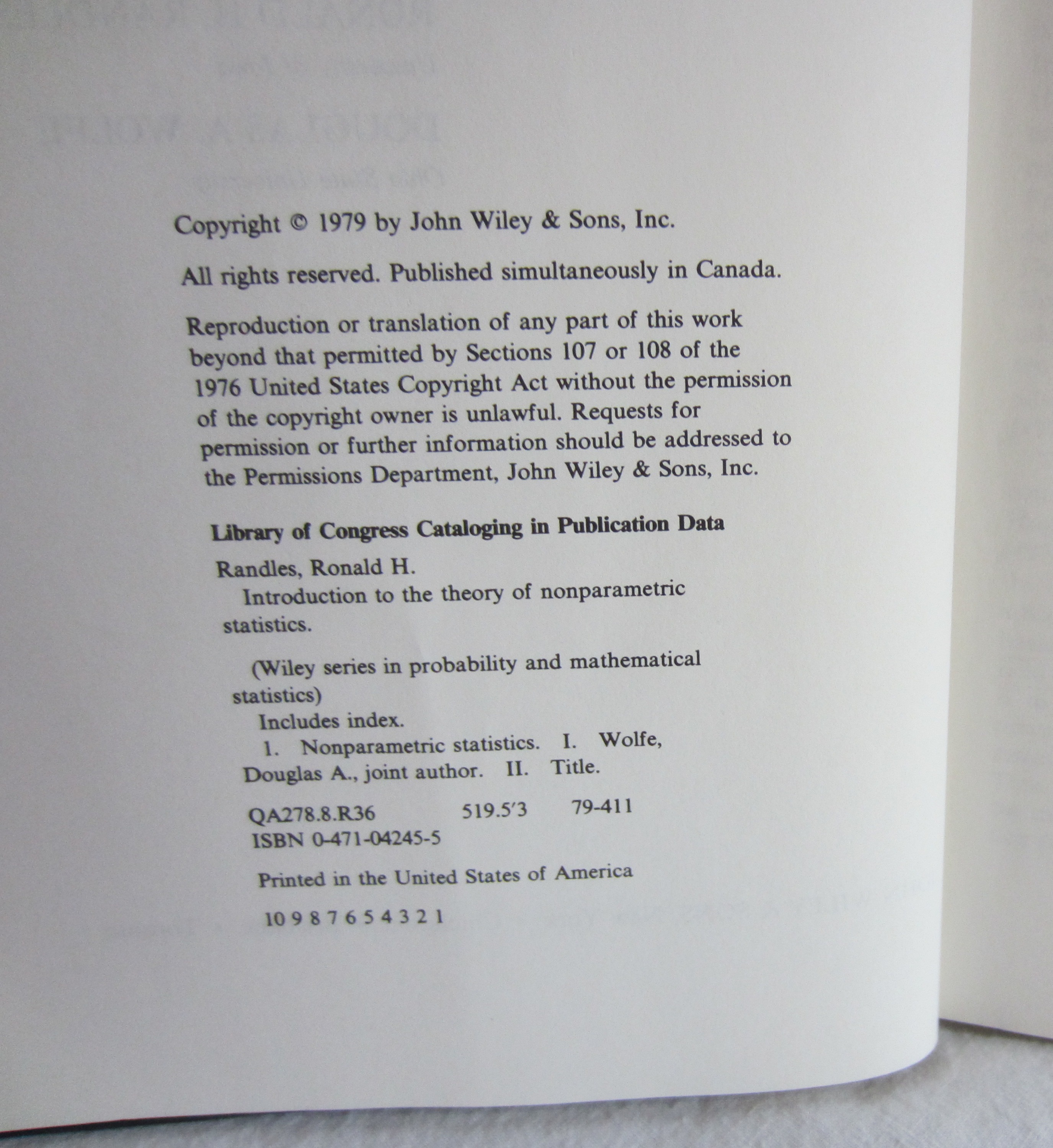 Introduction To The Theory Of Nonparametric Statistics 1st Prtg By
