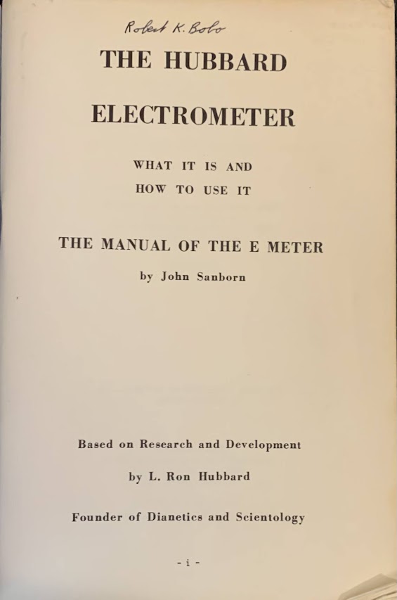 The Hubbard Electrometer: What it is and How to Use it by [L. Ron ...