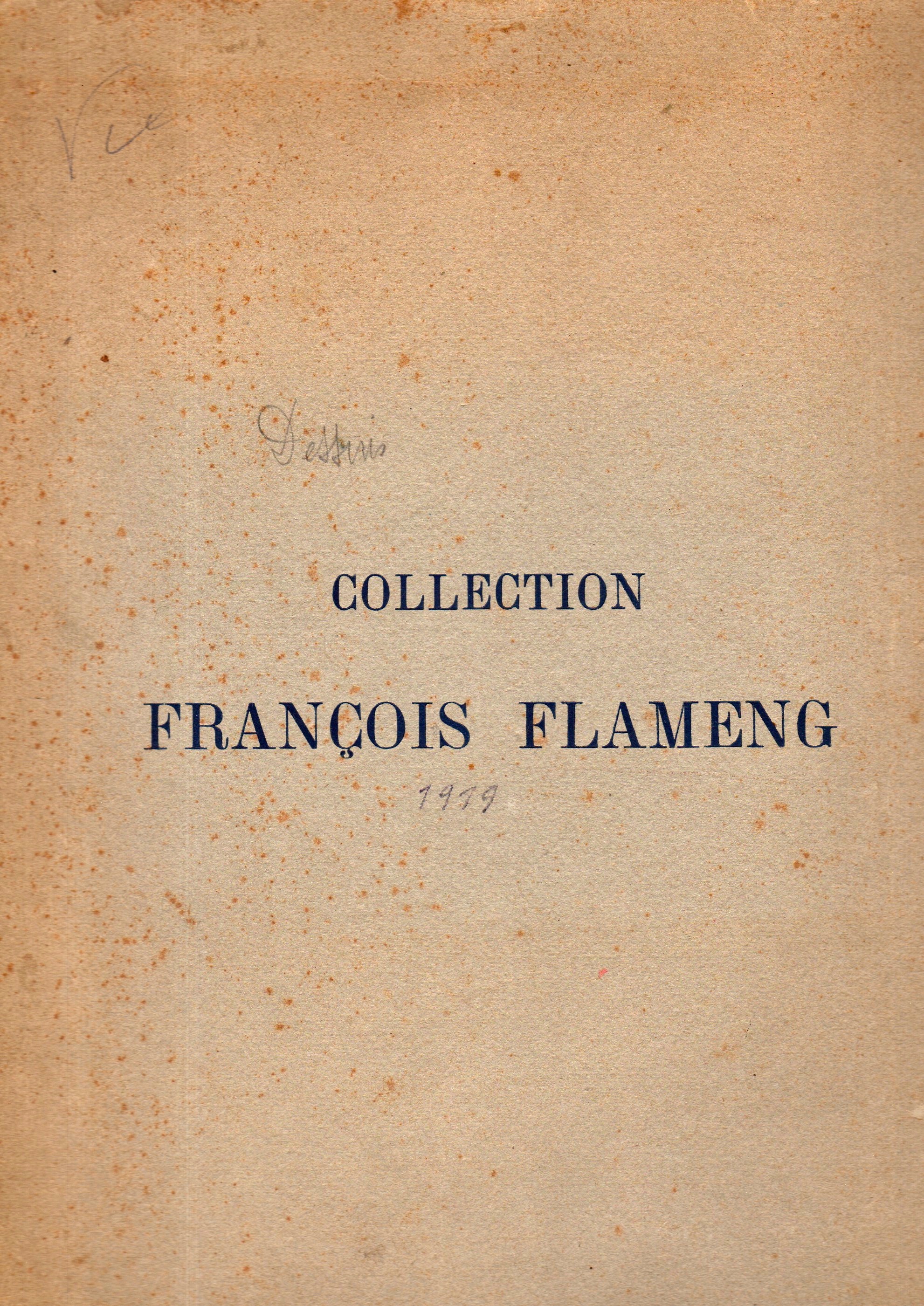 Catalogue de tableaux anciens et modernes by Collection François ...