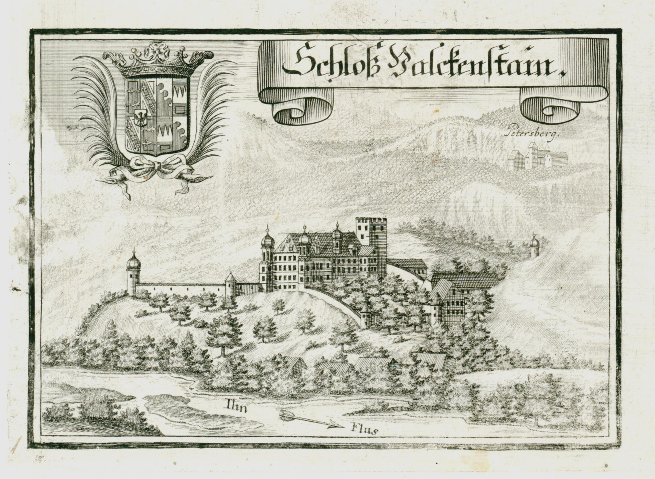 Teilansicht, Schloß, "Schloß Valckenstain". von Falkenstein:: Kunst ...