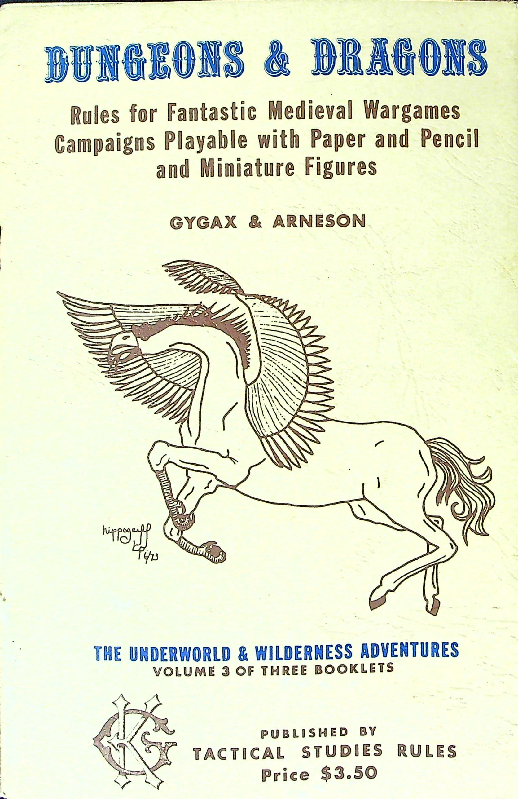 Dungeons & Dragons: Volume 3, the Underworld and Wilderness Adventures ...