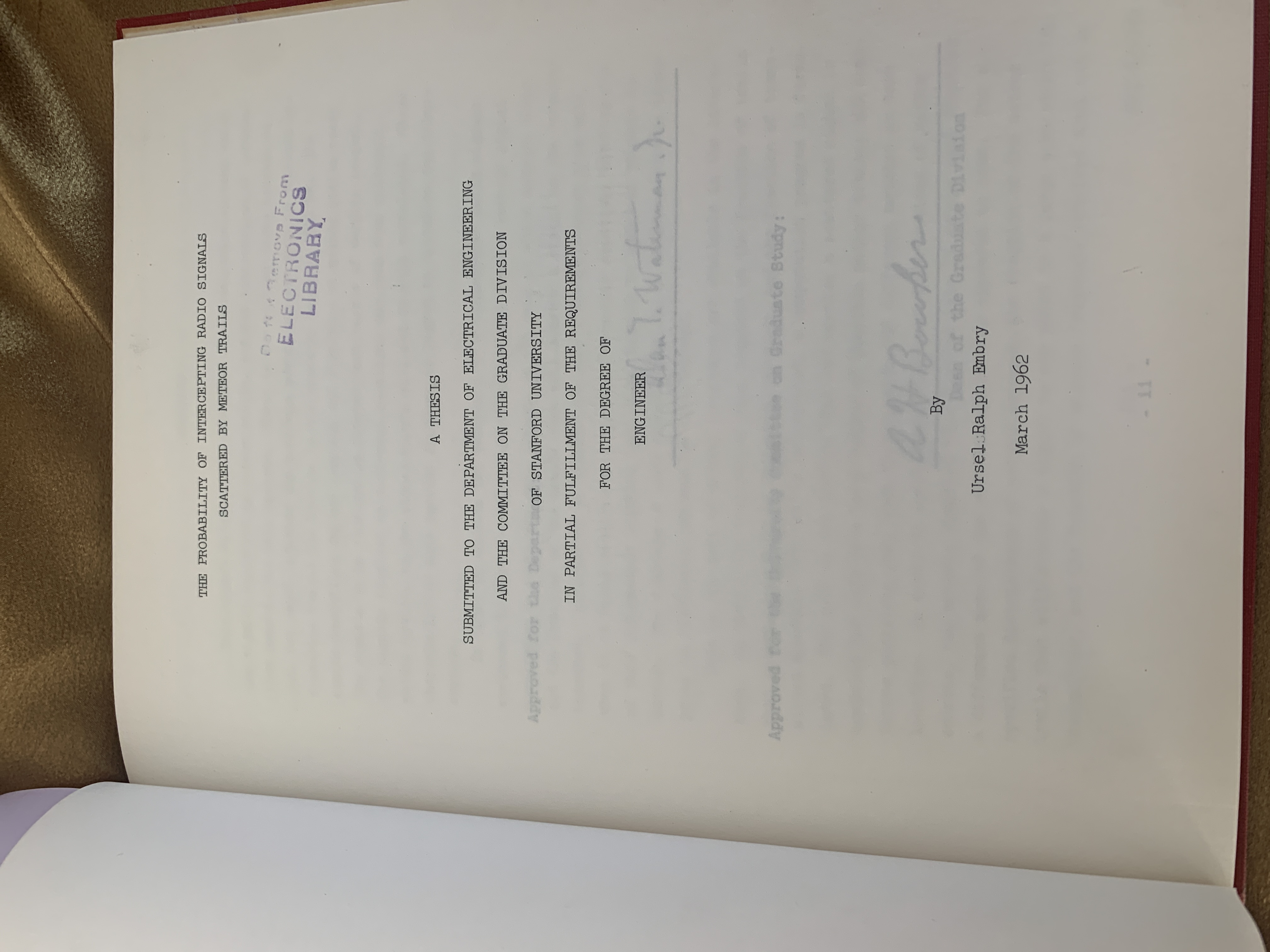 The Probability of Intercepting Radio Signals Scattered by Meteor by ...