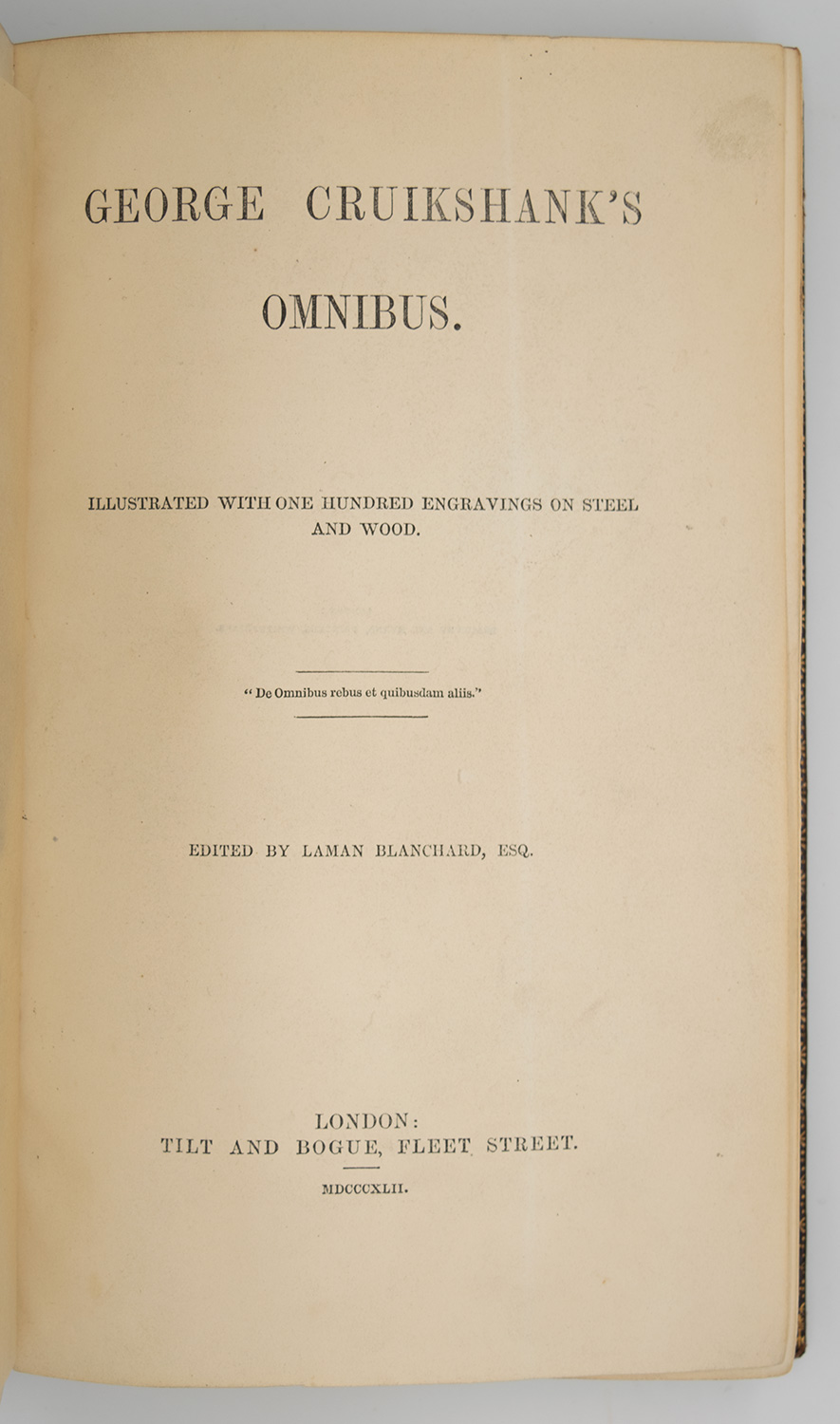 George Cruikshank's Omnibus by CRUIKSHANK, George; Laman BLANCHARD ...