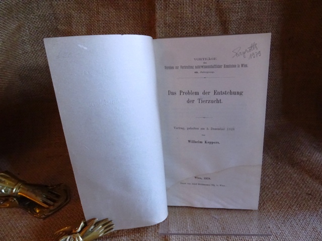 Das Problem der Entstehung der Tierzucht. Vortrag, gehalten am 5 ...