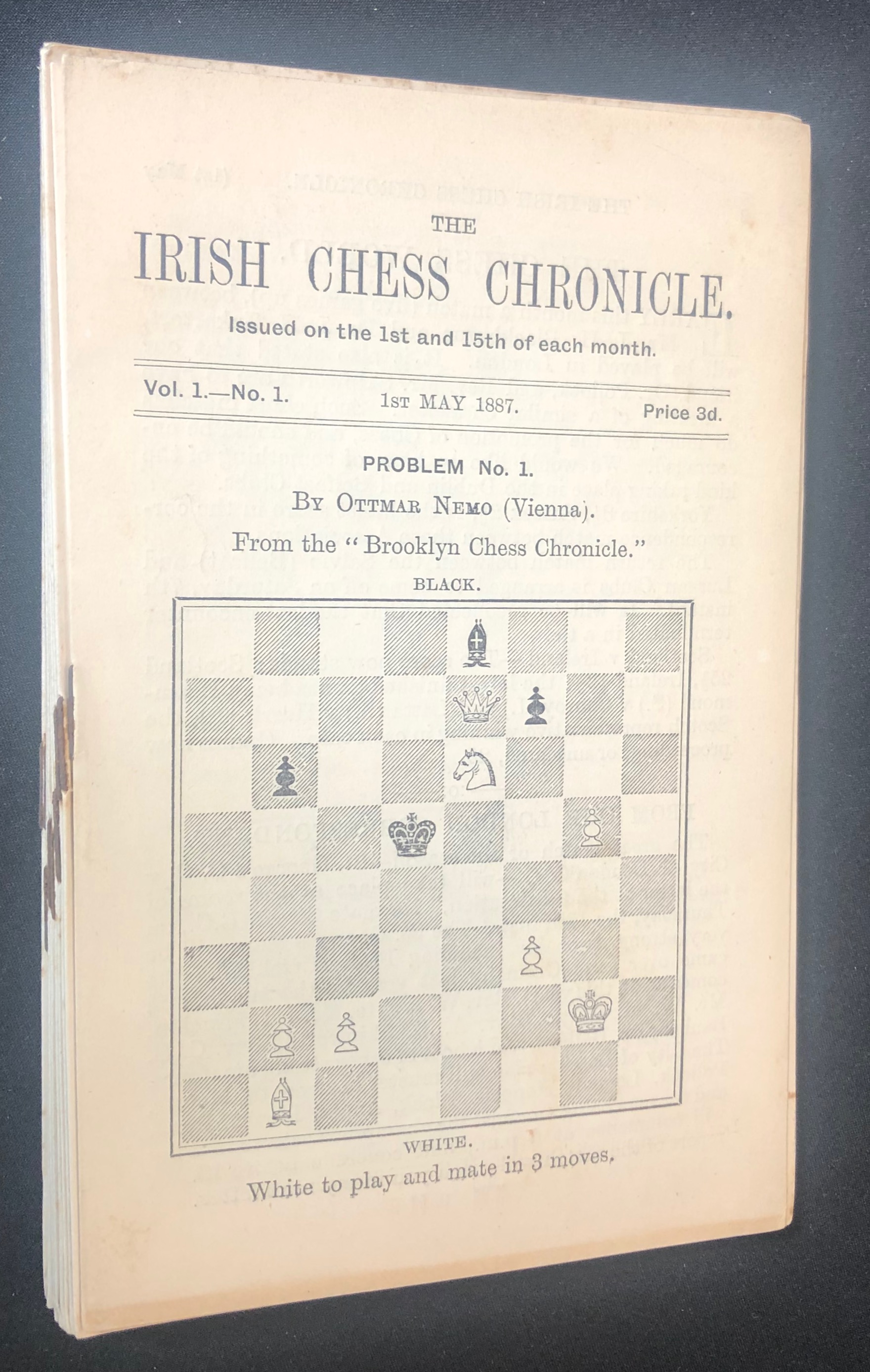 The Irish Chess Chronicle by Alfred S Peake (editor): Fine Hardback ...