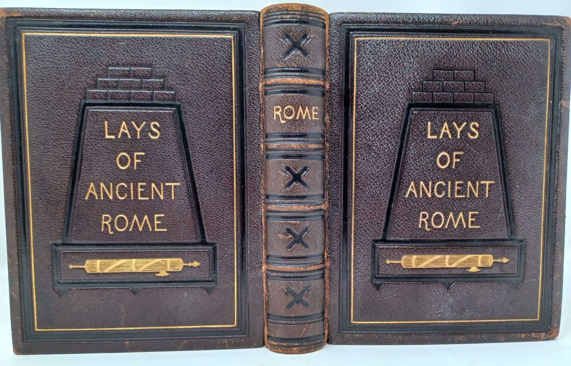 Lays of Ancient Rome - in fine binding, with color fore-edge painting ...