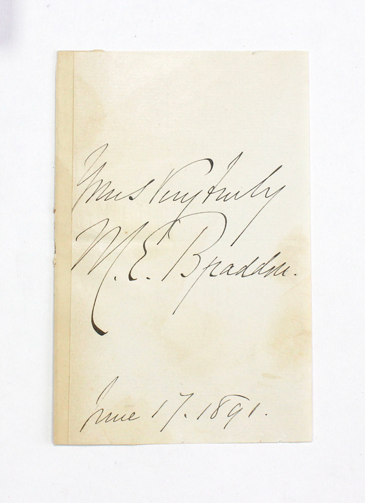 An Original Written and Signed Card by Writer Mary Elizabeth Braddon by ...