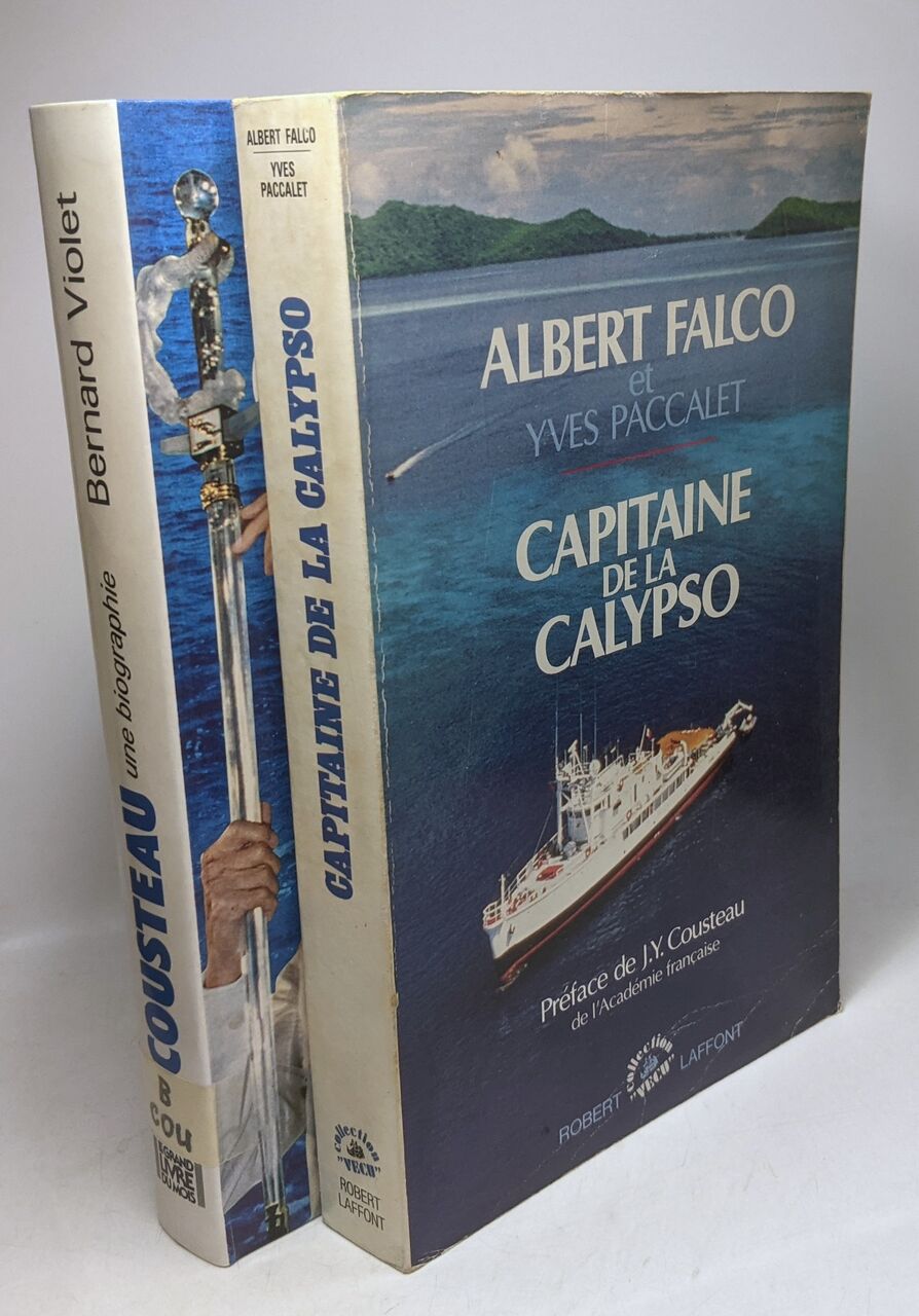Capitaine de la Calypso + Cousteau une biographie --- 2 livres by ...