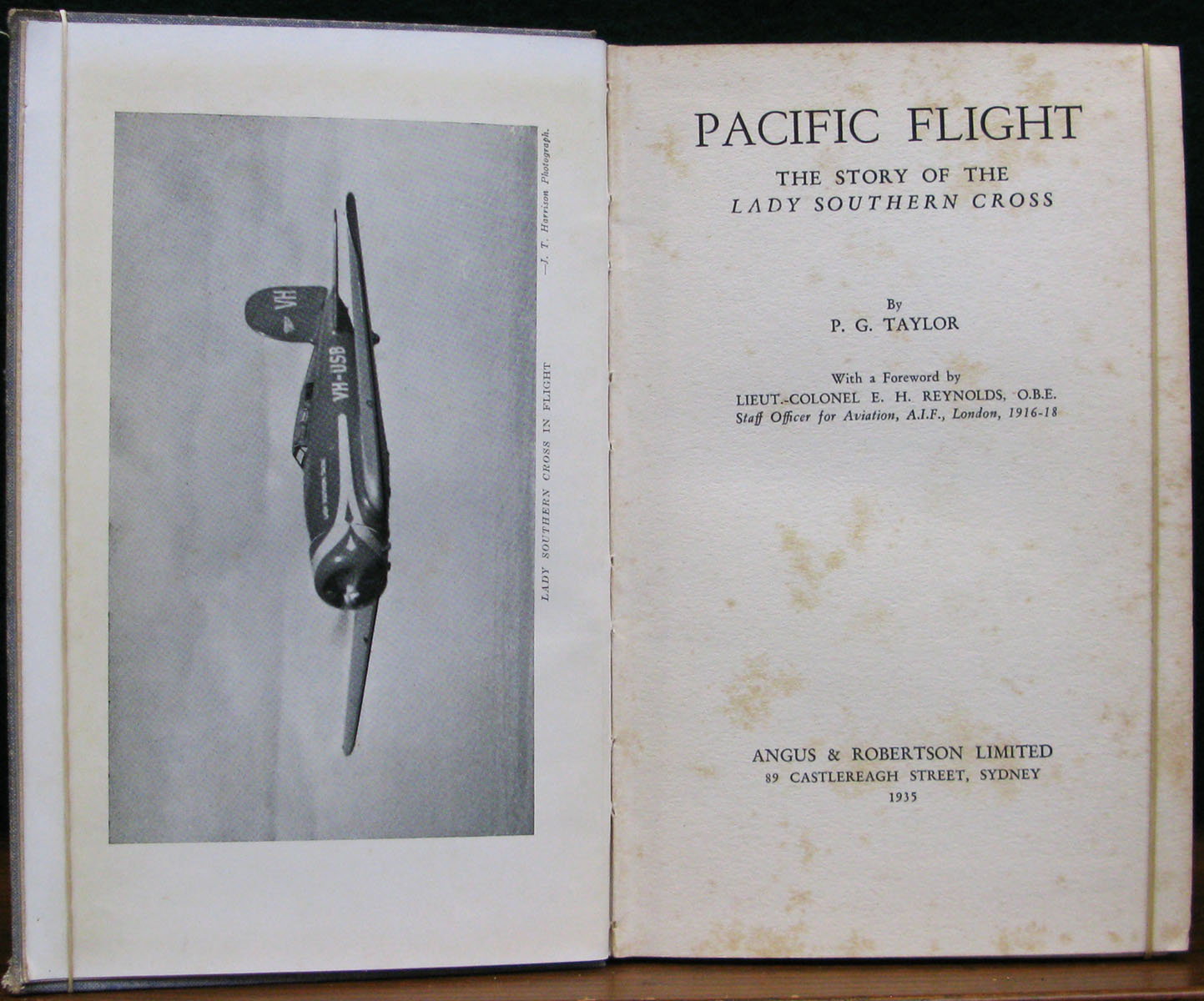PACIFIC FLIGHT. The Story of the Lady Southern Cross. by TAYLOR, P.G ...