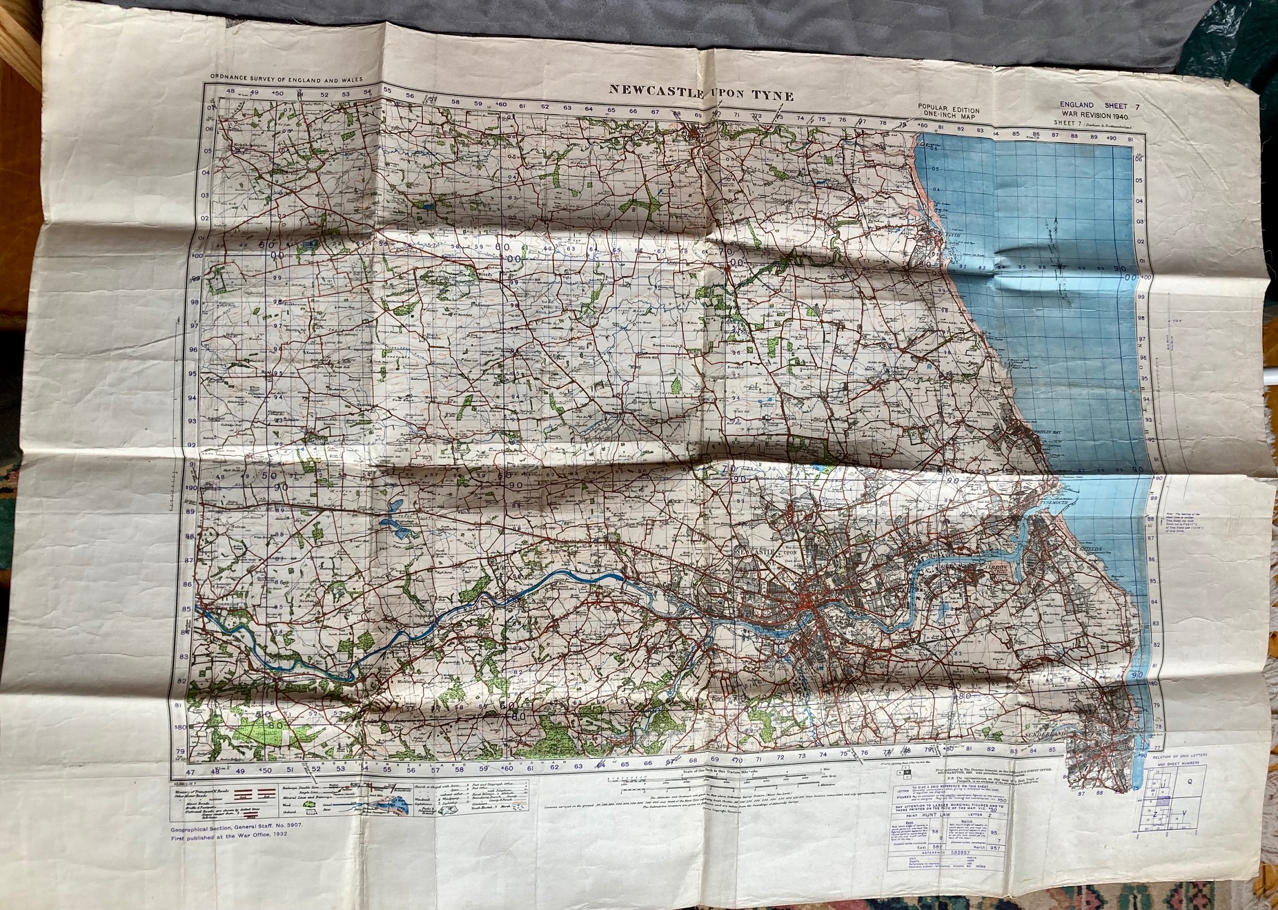 Newcastle upon Tyne OS Sheet 7 by Ordnance Survey: (1940) Map | Brian ...