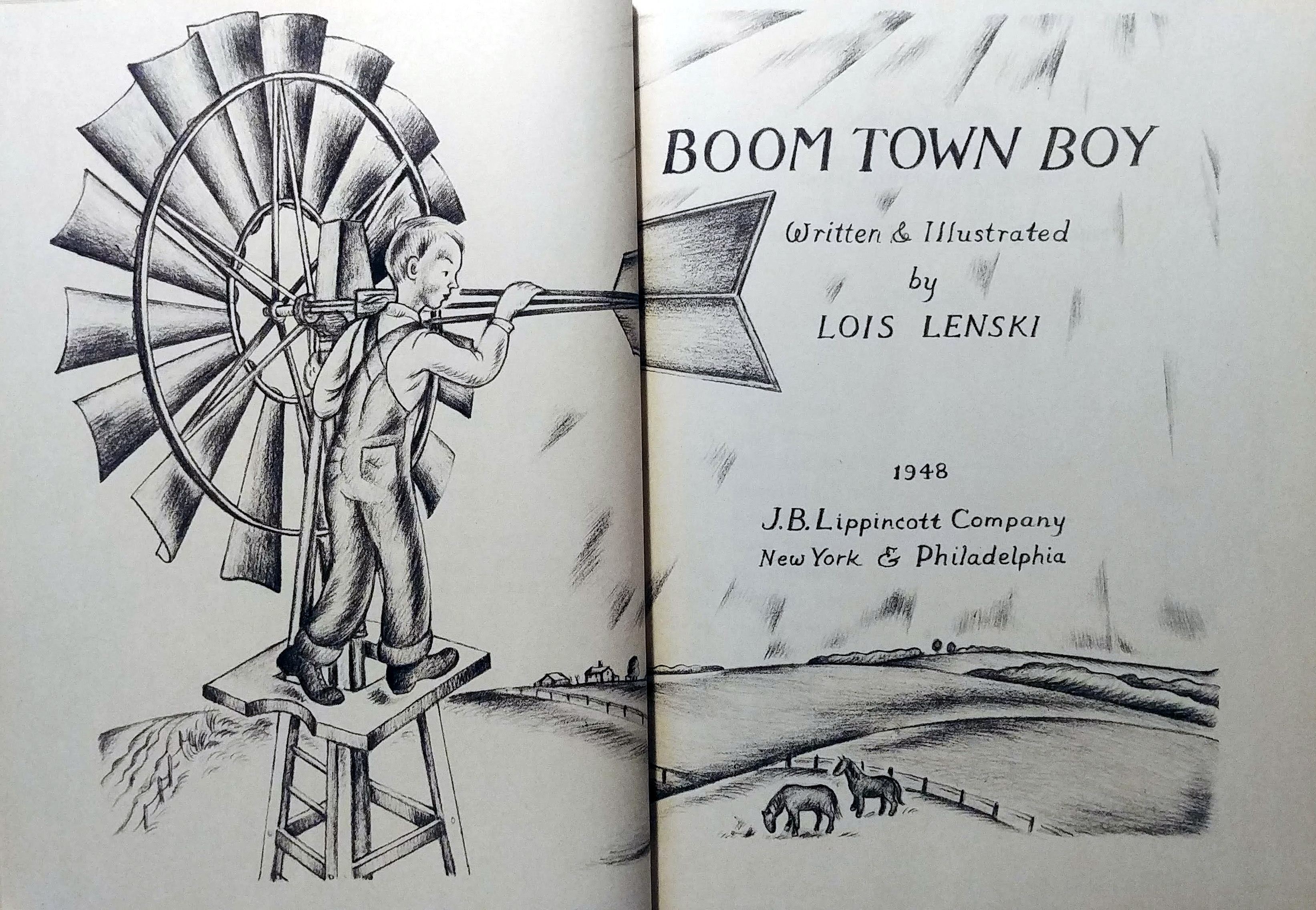 Boom Town Boy von Lenski, Lois: Near Fine Pictorial Cloth (1948) Stated ...