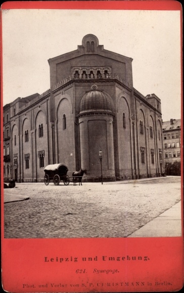 CdV Leipzig, Synagoge, Große Gemeindesynagoge, Gottschedstraße 3 Ecke ...