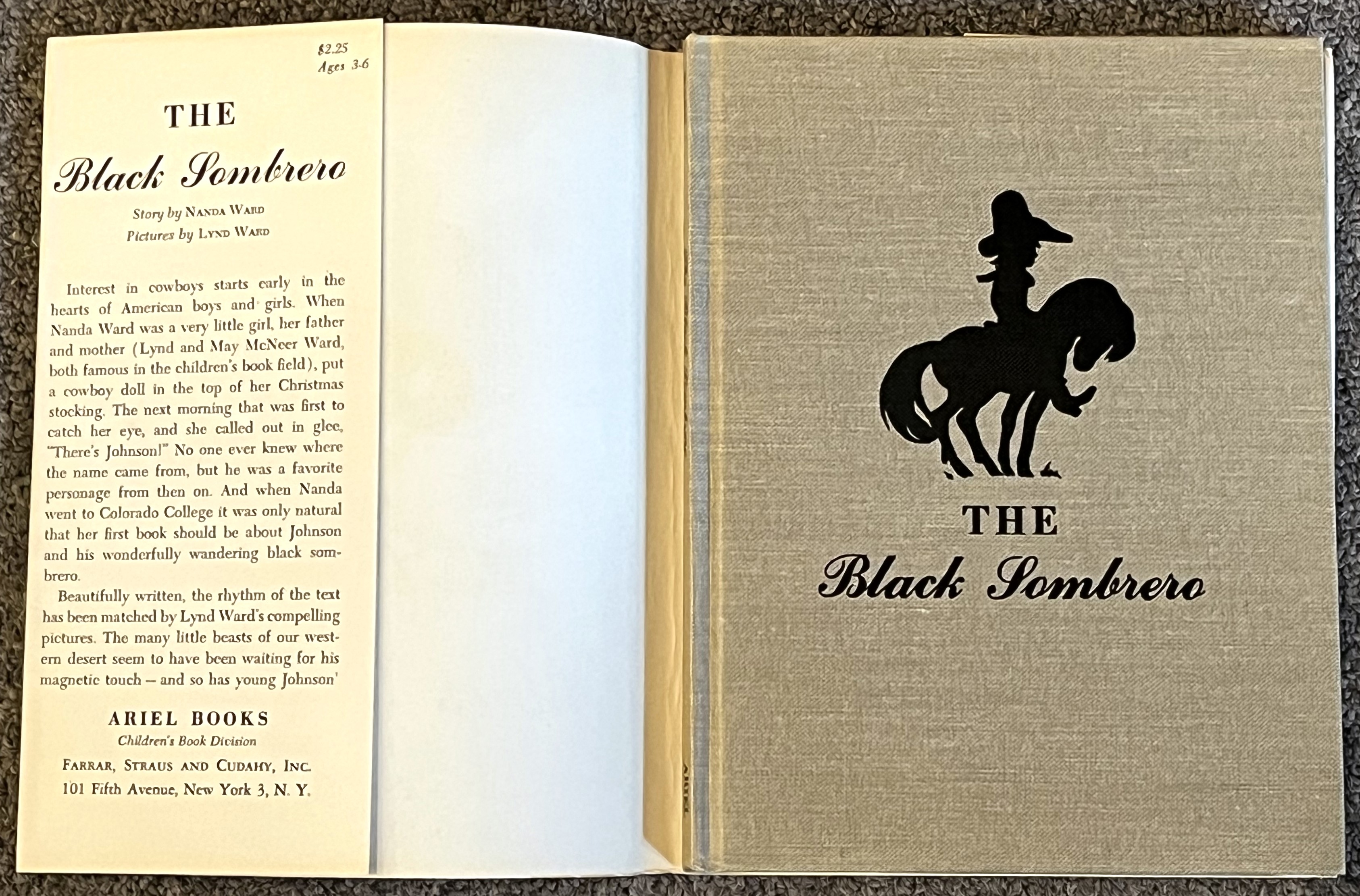 The Black Sombrero by Ward, Lynd & Nanda Ward: Near Fine Hardcover ...