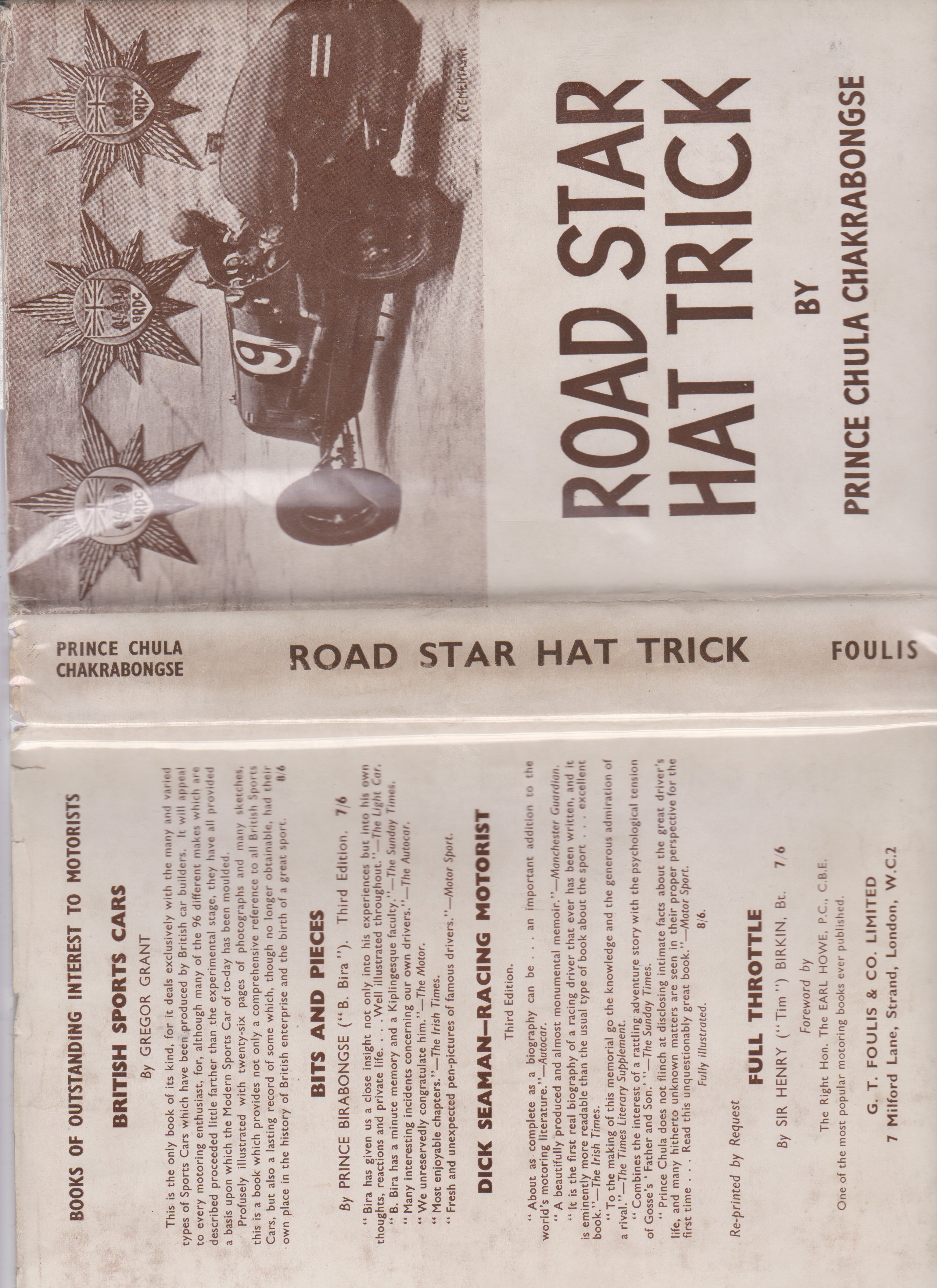 ROAD STAR HAT TRICK Rare First Edition by Princee Chula: Fine Hardcover ...