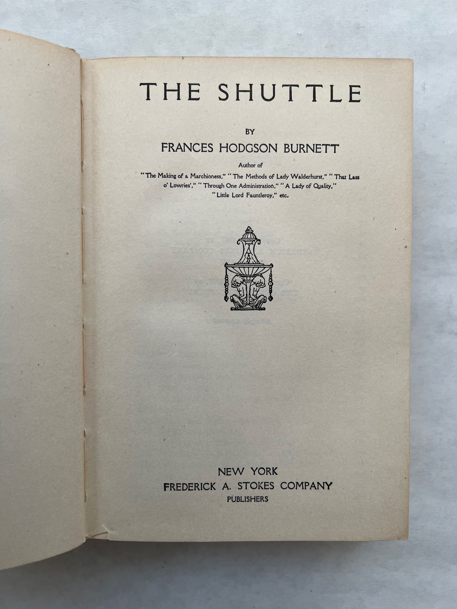 The Shuttle by Burnett, Frances Hodgson: very good(-) Hardcover (1907 ...