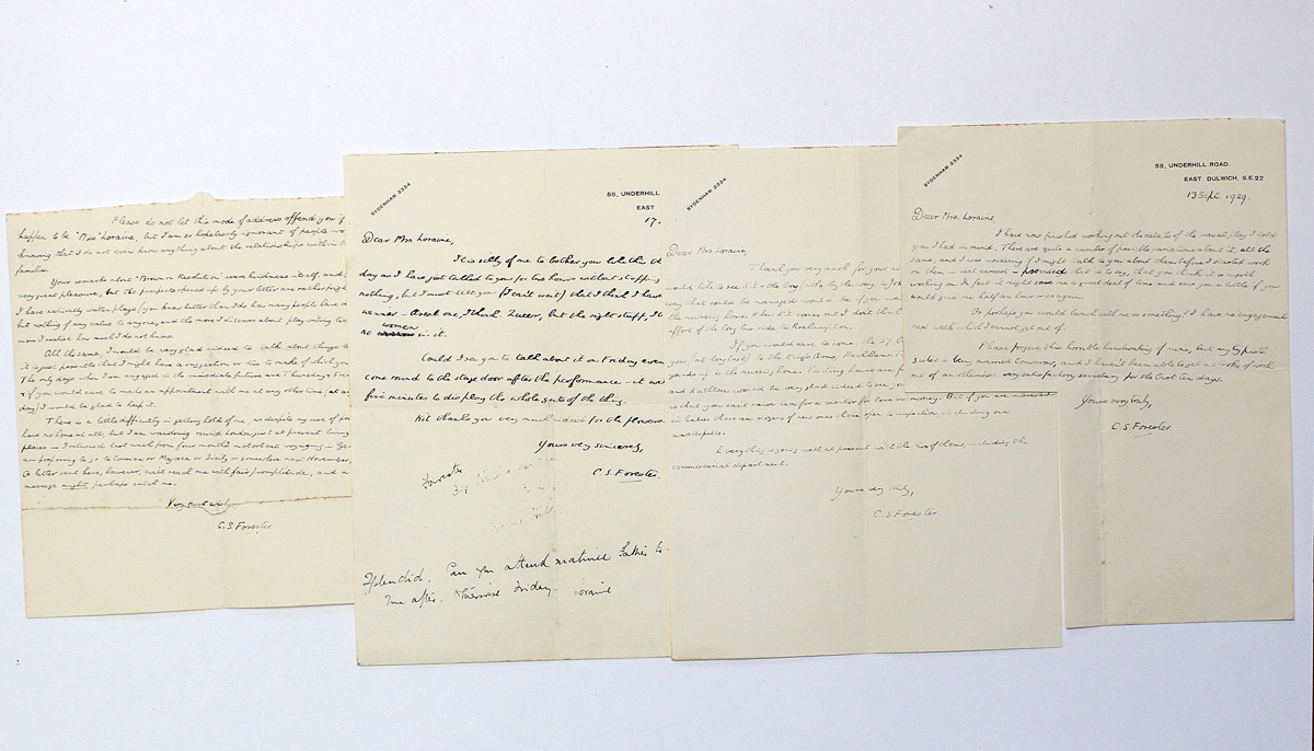 A Lovely Original Collection of Seven Letters and Ephemera from C S ...