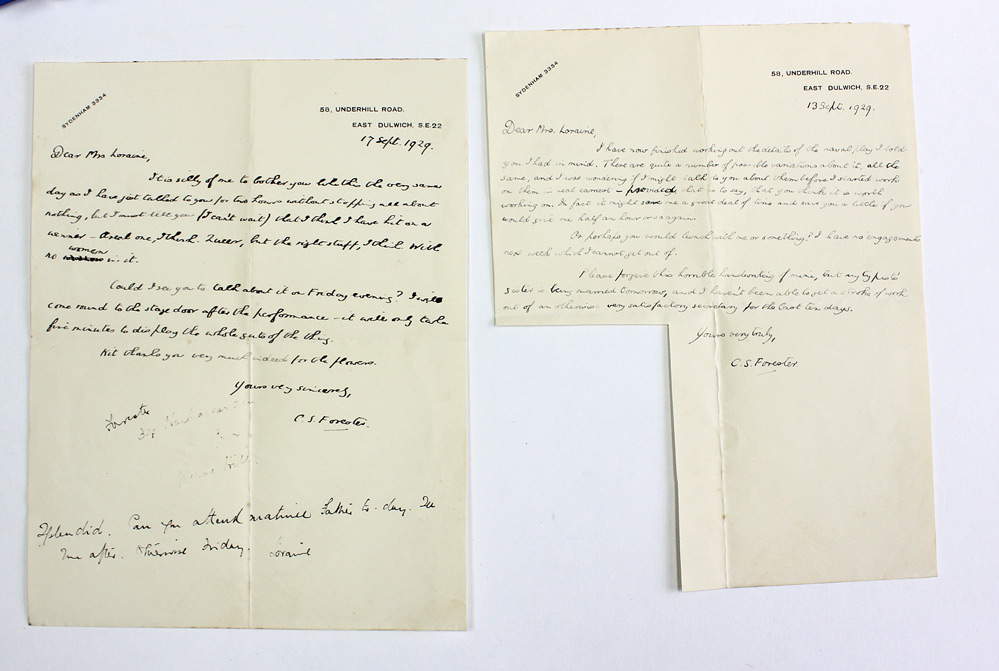 A Lovely Original Collection of Seven Letters and Ephemera from C S ...