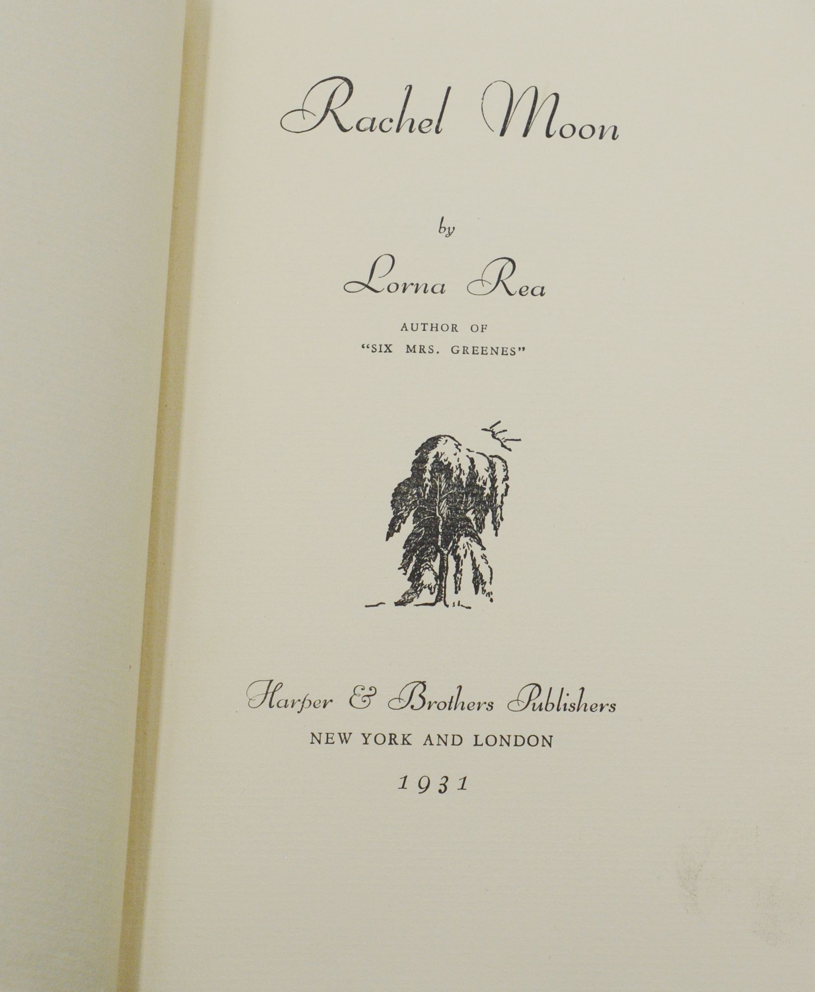 Rachel Moon by Rea, Lorna: (1931) First edition. | Burnside Rare Books ...