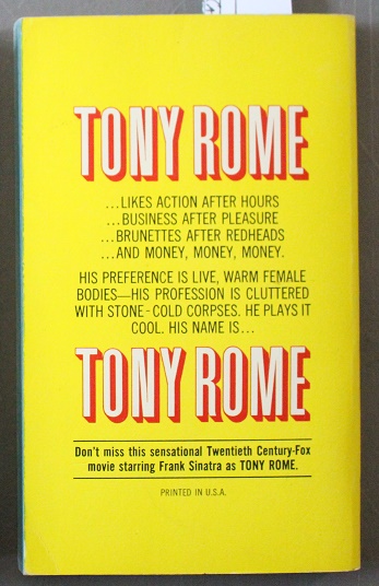 Tony Rome (formerly Titled Miami Mayhem ; Movie Tie-in; .starring Frank ...