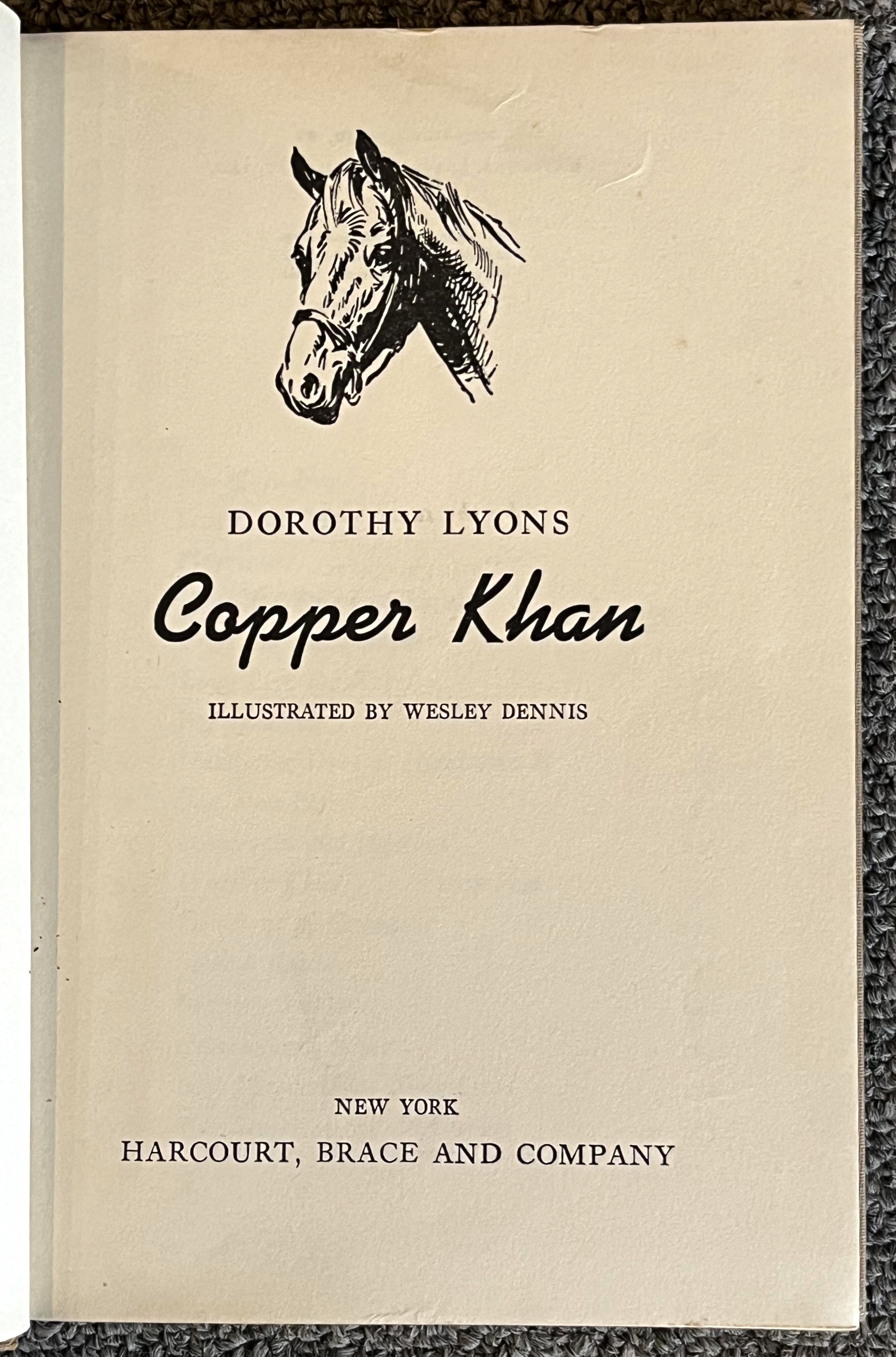 Copper Khan by Lyons, Dorothy; Wesley Dennis (Illust): Good+ Hard cover ...