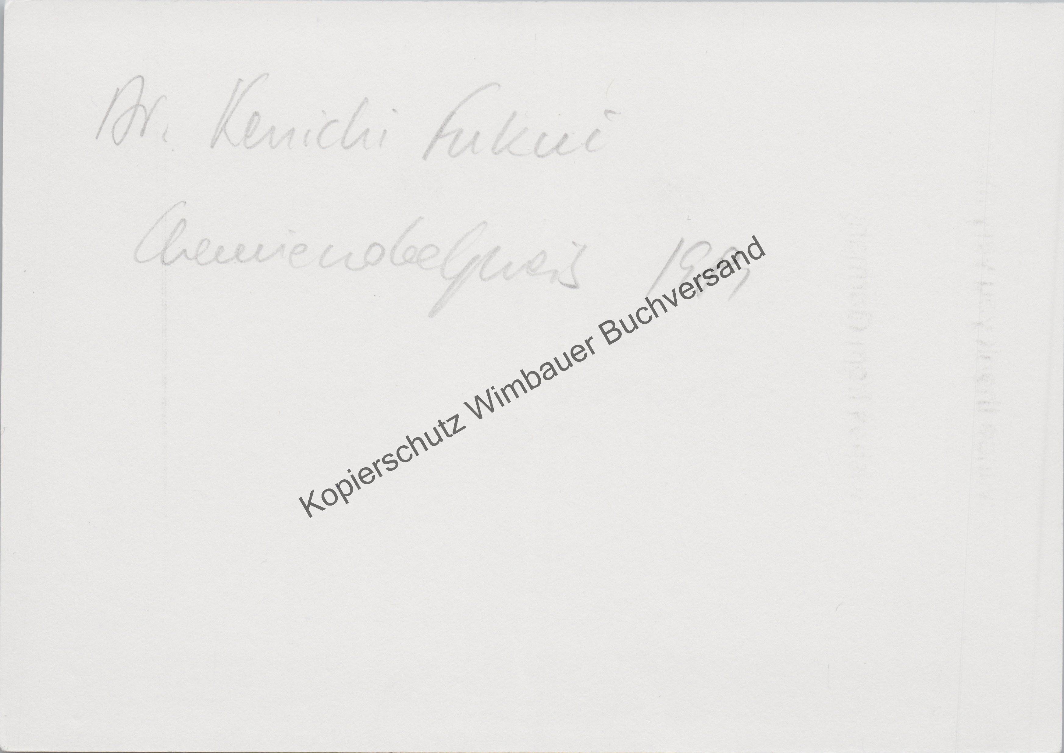 Original Autogramm Kenichi Fukui (1918-1998) Nobel Prize Chemistry ...