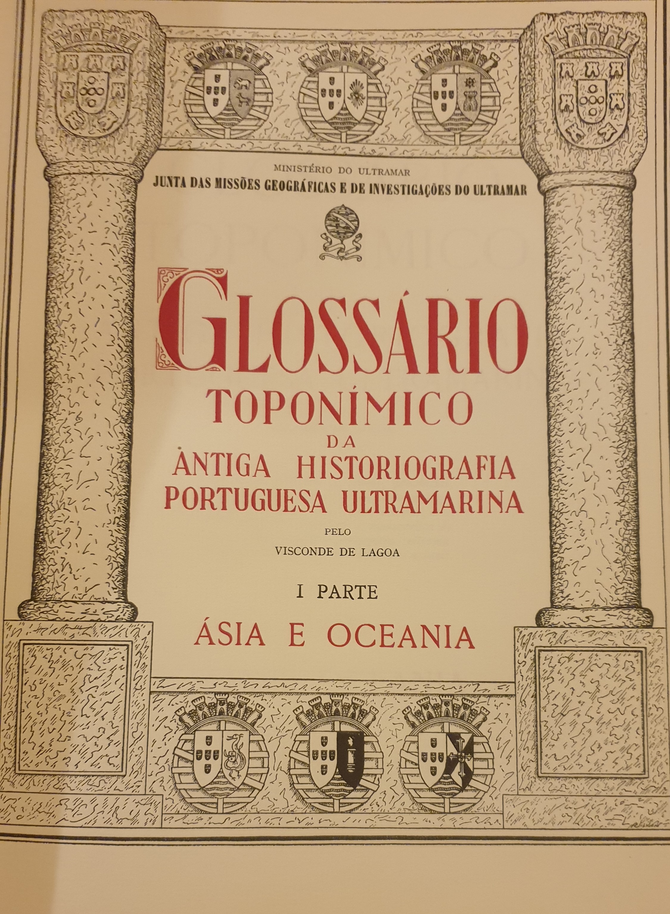 Glossario toponimico da Antiga historiografia portuguesa ultramarina ...