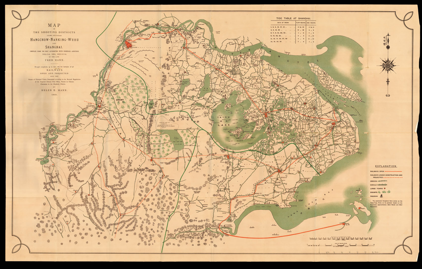 Map of the Shooting Districts lying between Hangchow - Nanking - Wuhu ...