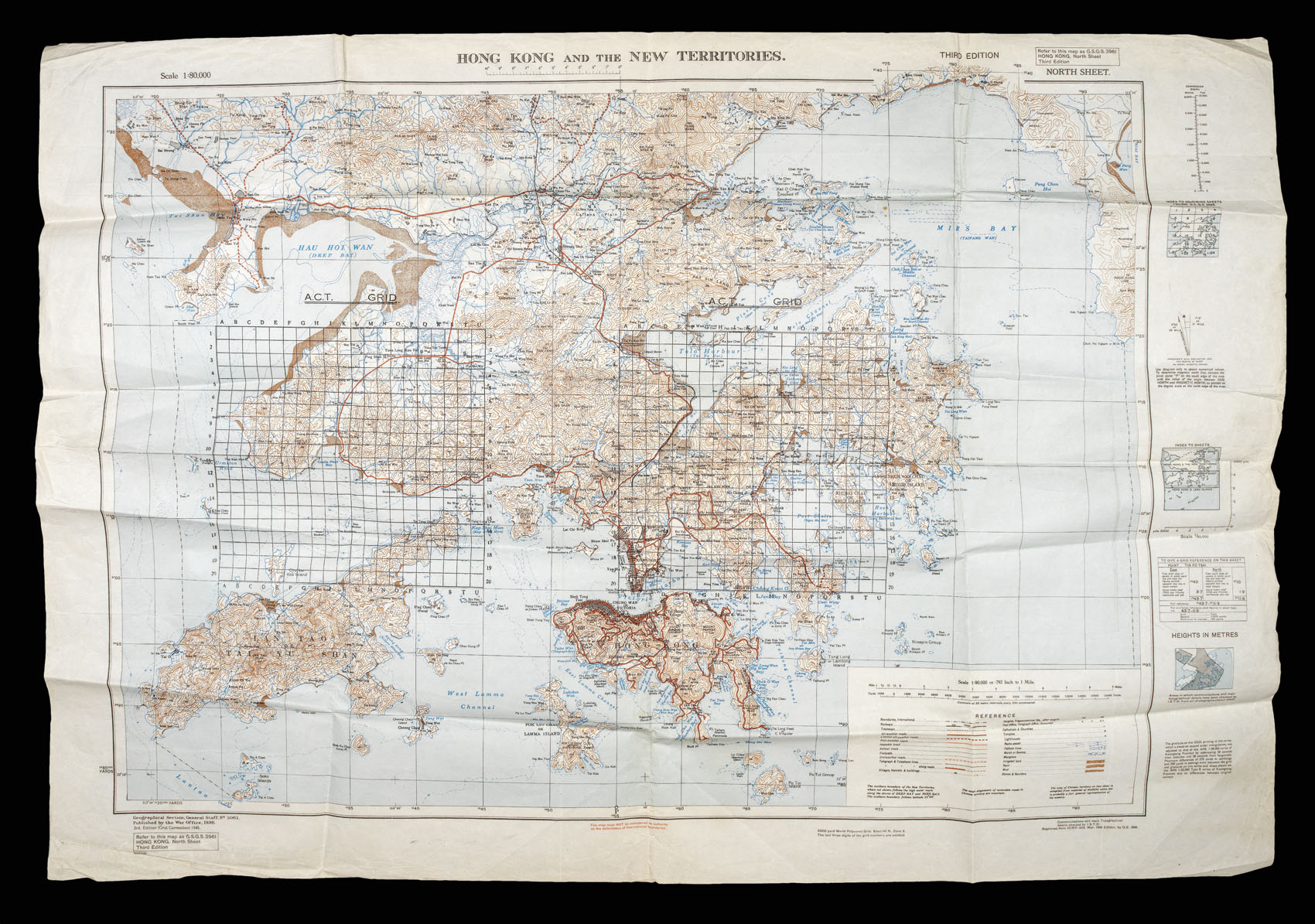 Hong Kong and the New Territories. North Sheet. de BRITISH WAR OFFICE ...