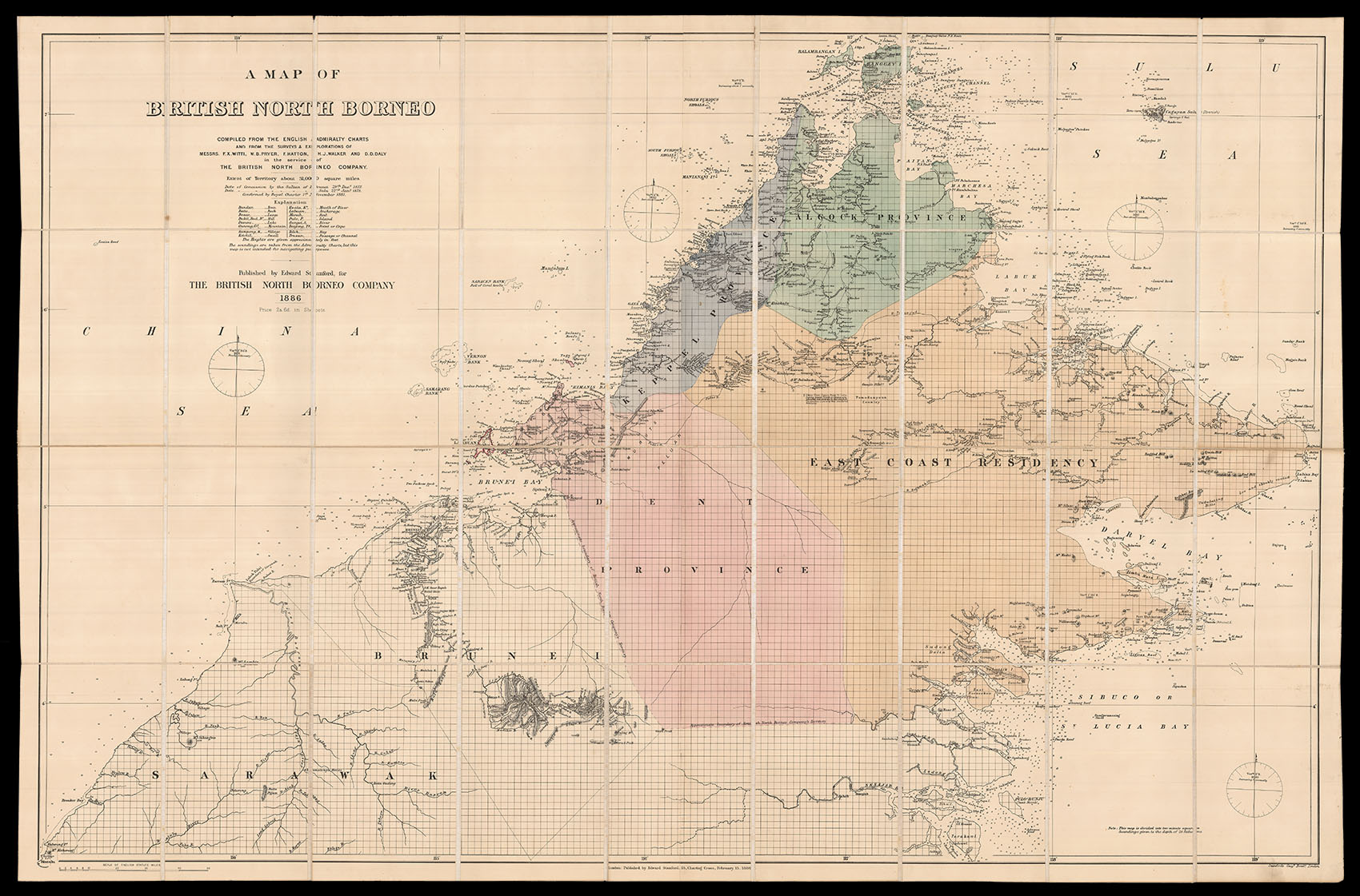 A Map of British North Borneo compiled from the English Admiralty ...