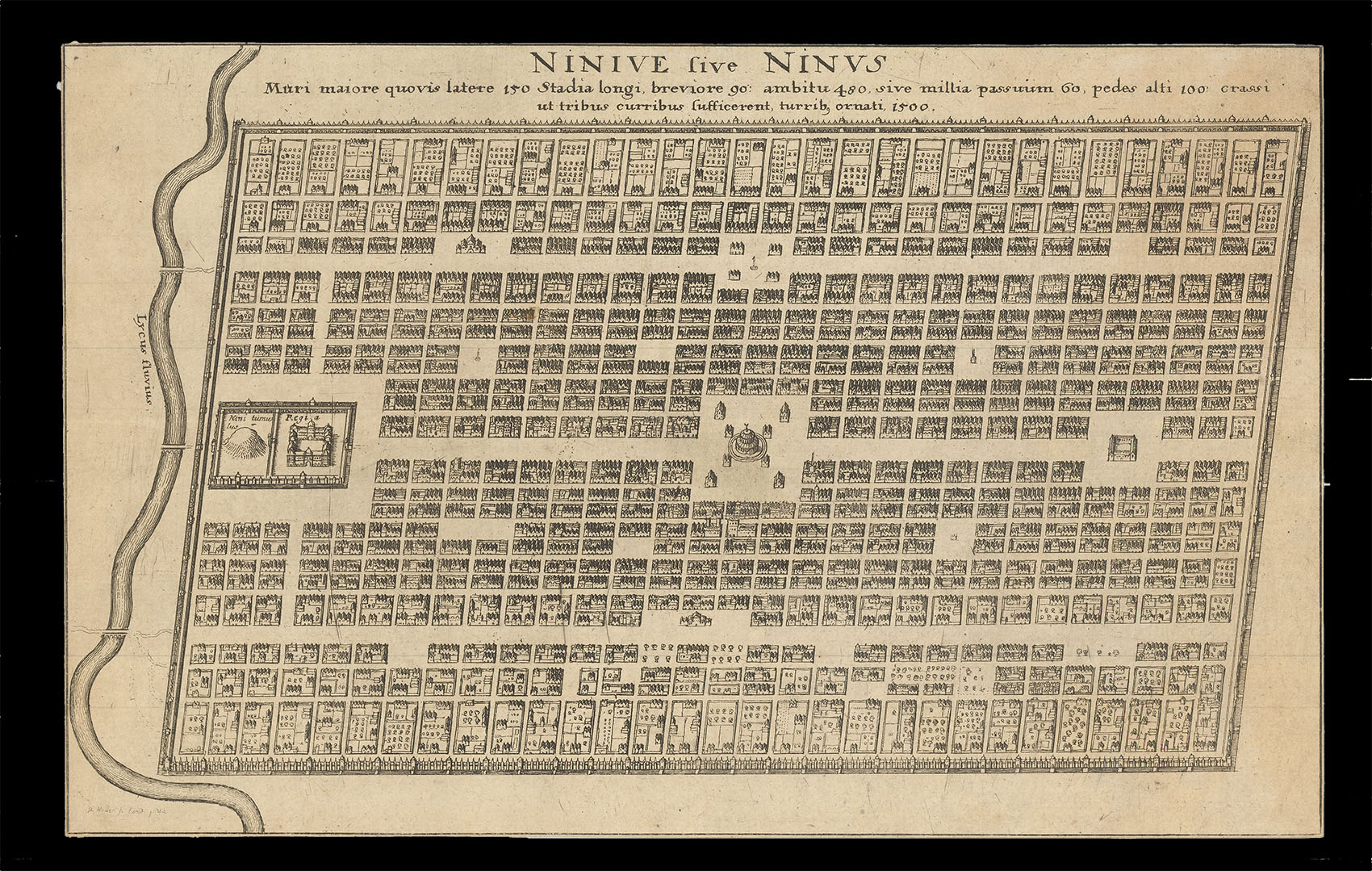 Ninive five Ninus Muri maiore quovis latere 150 Stadia longi breviore ...