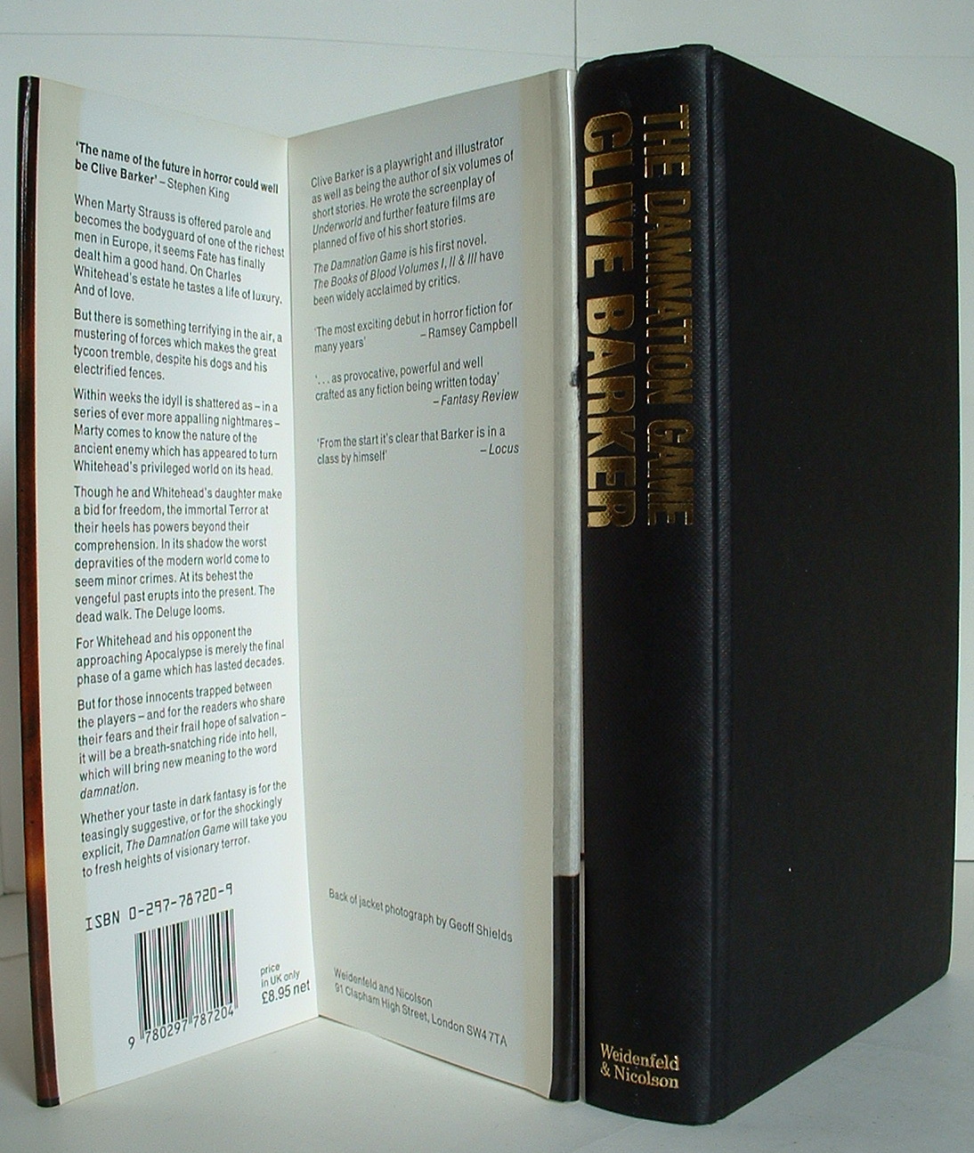 The Damnation Game by Clive Barker: Near Fine Hardcover (1985) 1st ...