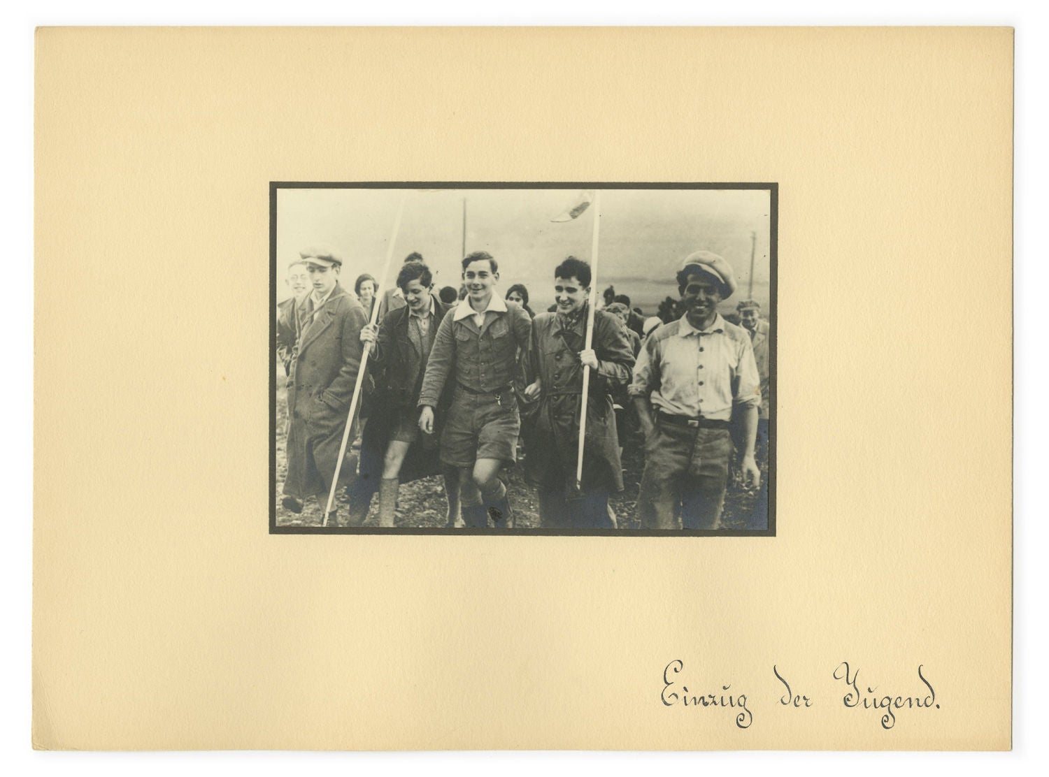 Aliyat HaNo'ar "Jugend-Alijah", ten black-and-white photographs in a ...