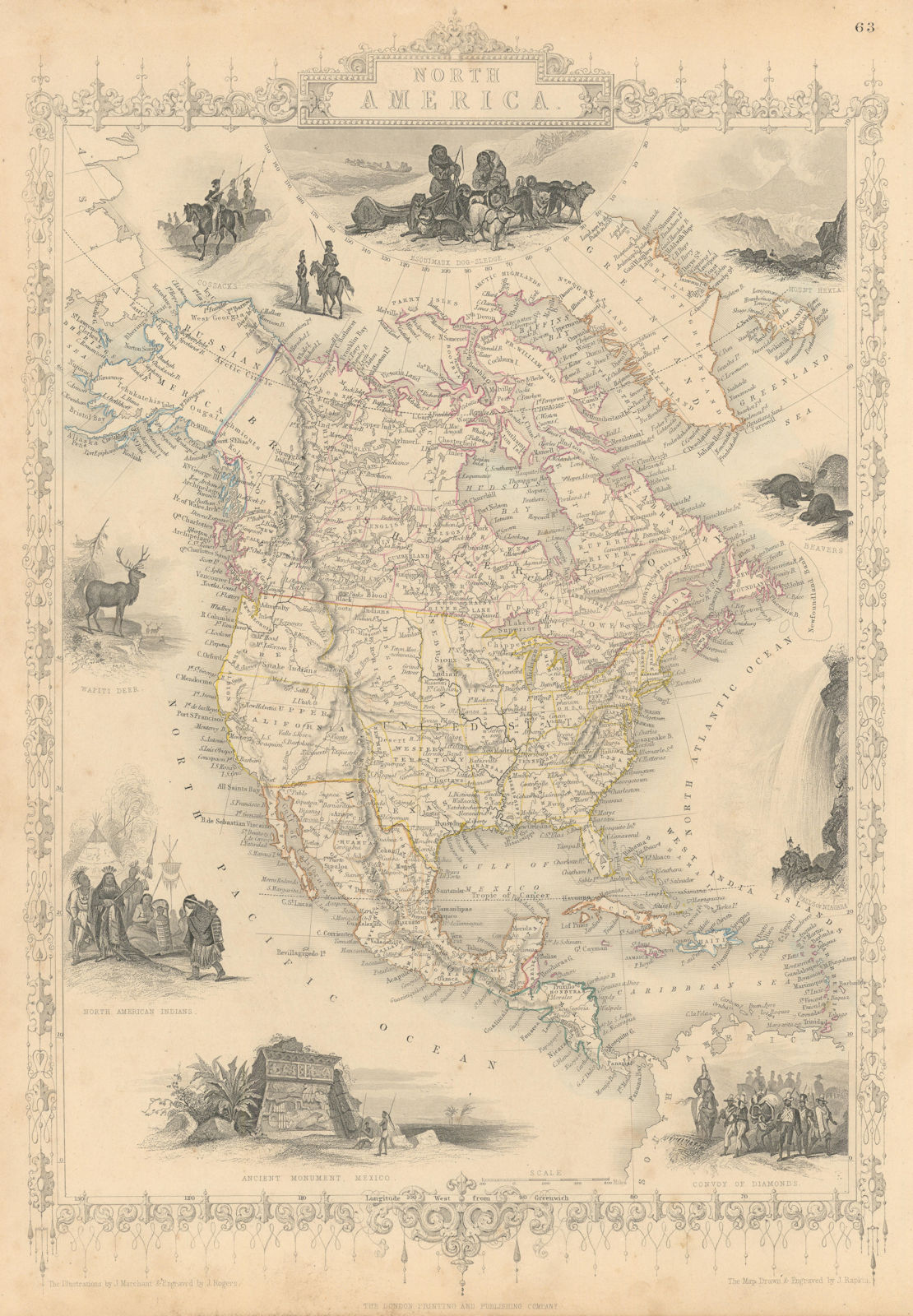 North America by Tallis, John & Rapkin, John: (1851) Map | Antiqua ...