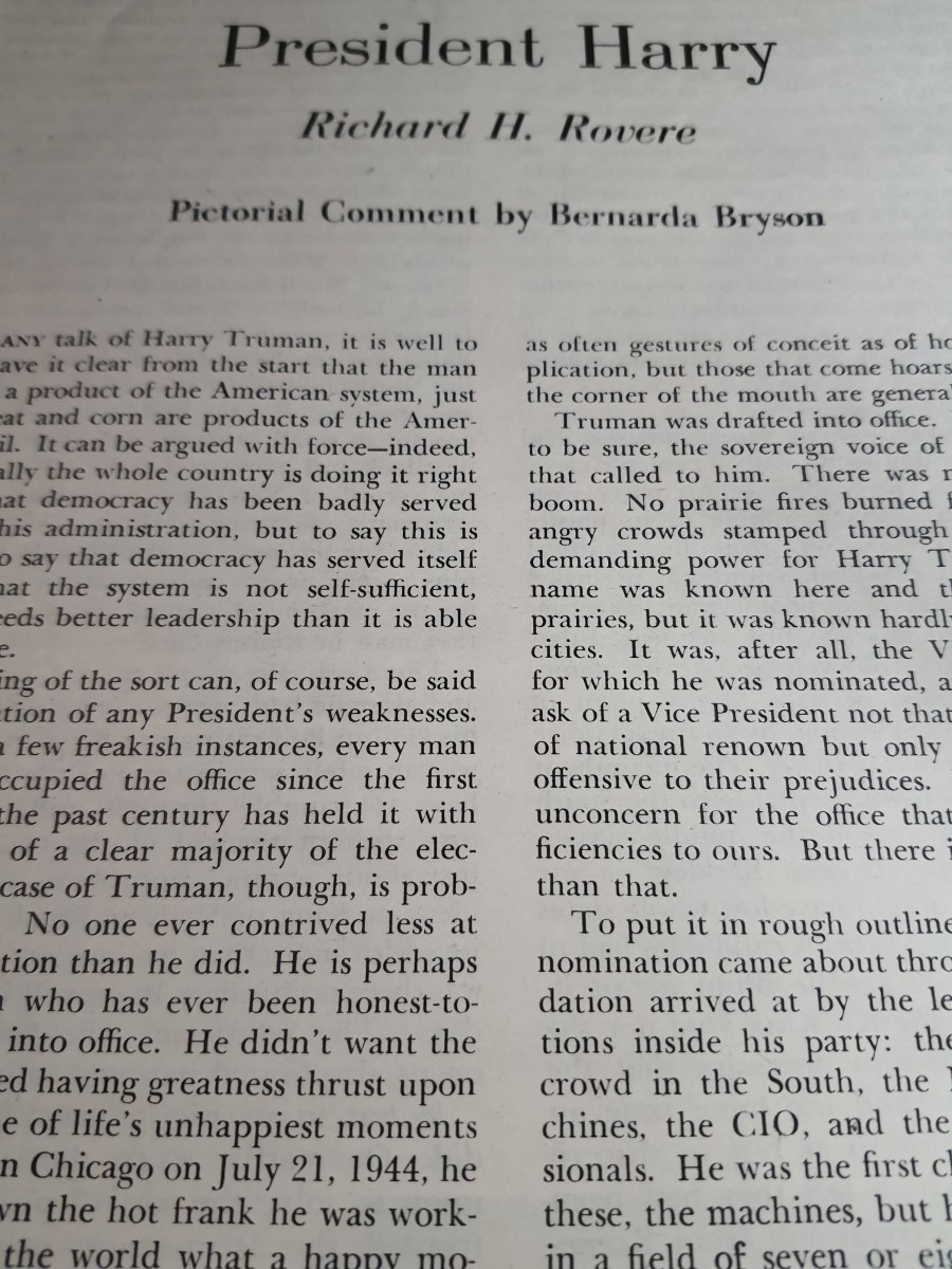 Article: President Harry by Rovere; Henry James and the Artist in ...