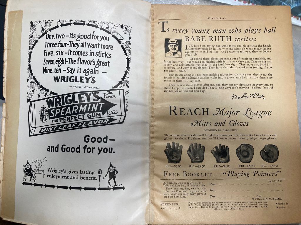 Adventure April 1, 1928 Vol. LXVI No. 2 by Bill Adams, MacKinlay Kantor ...