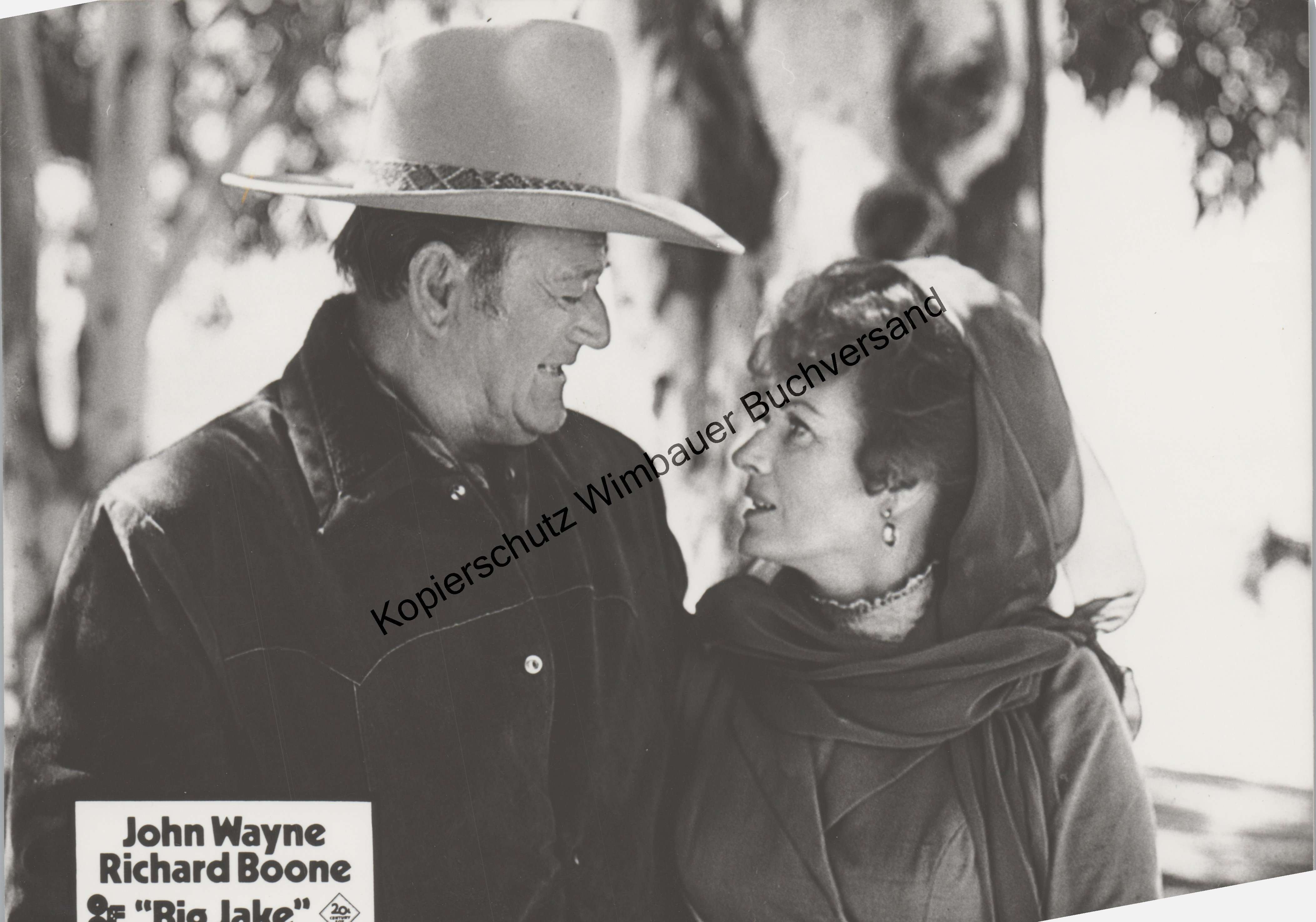 Original Pressefoto John Wayne mit Maureen O'Hara in "Big Jake" de Wayne, John :: Arte / Grabado ...