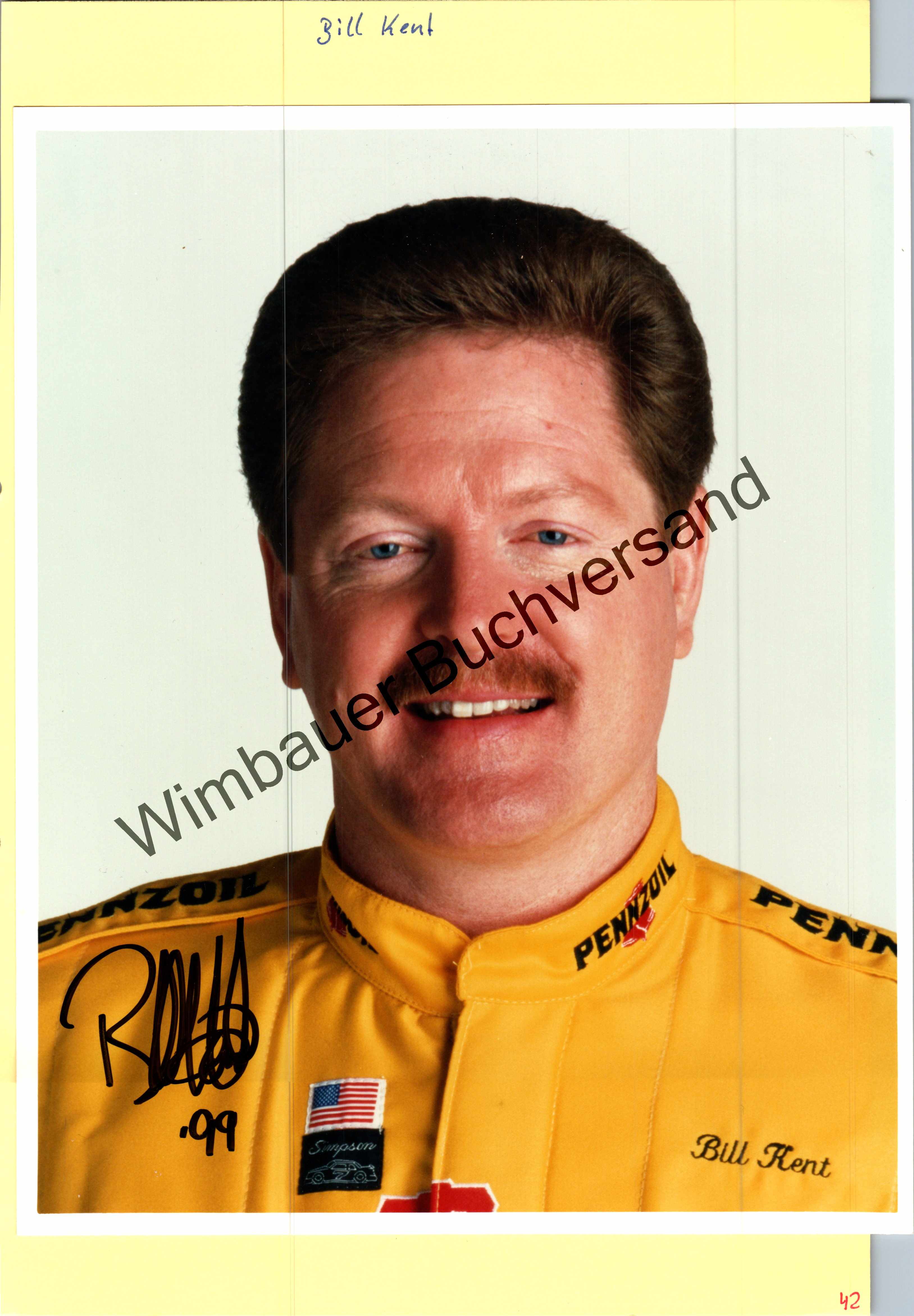 Original Autogramm Bill Kent NHRA Drag Racing driver /// Autogramm ...