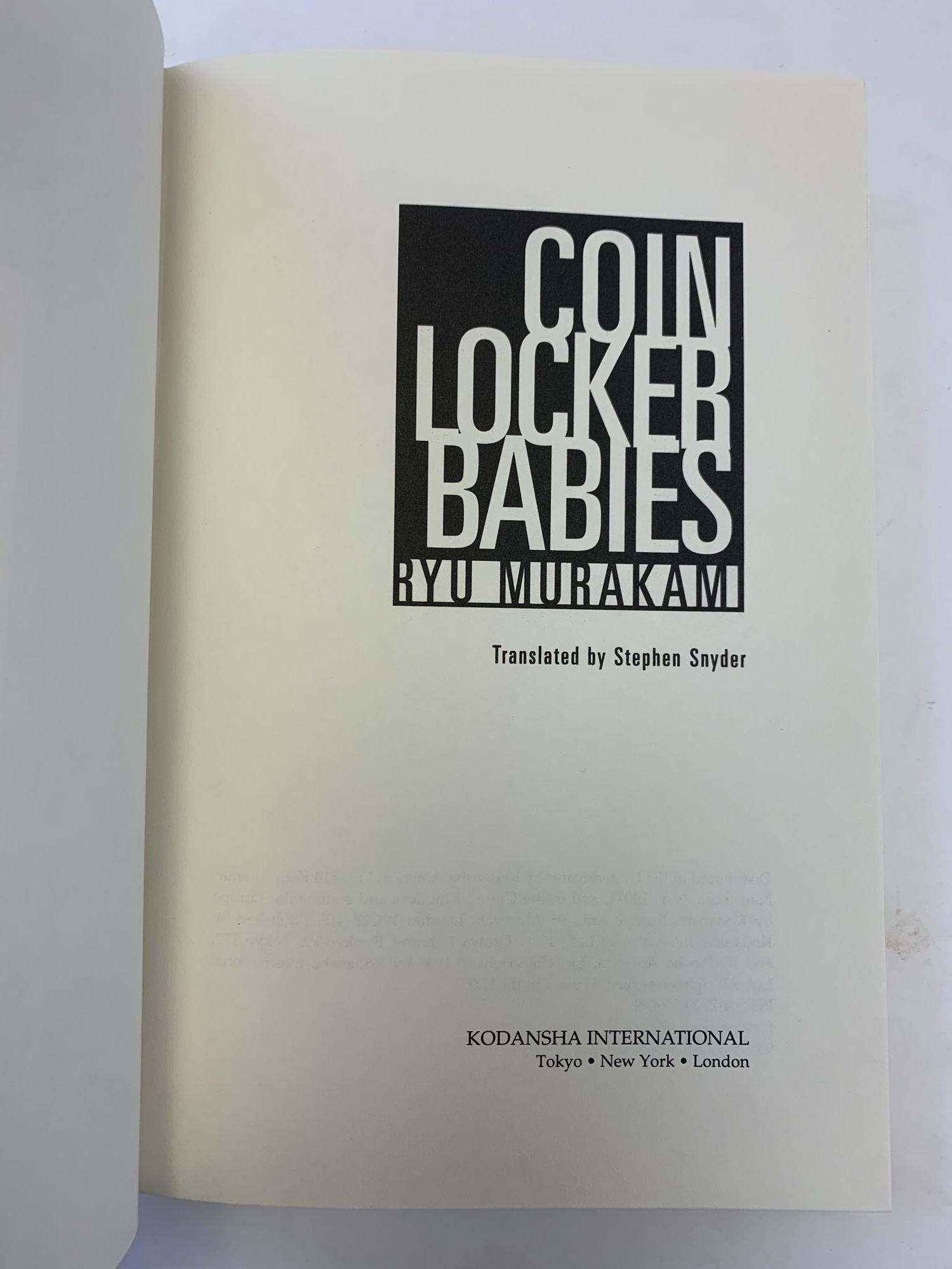 COIN LOCKER BABIES by Murakami, Ryu; Snyder, Stephen [translator ...