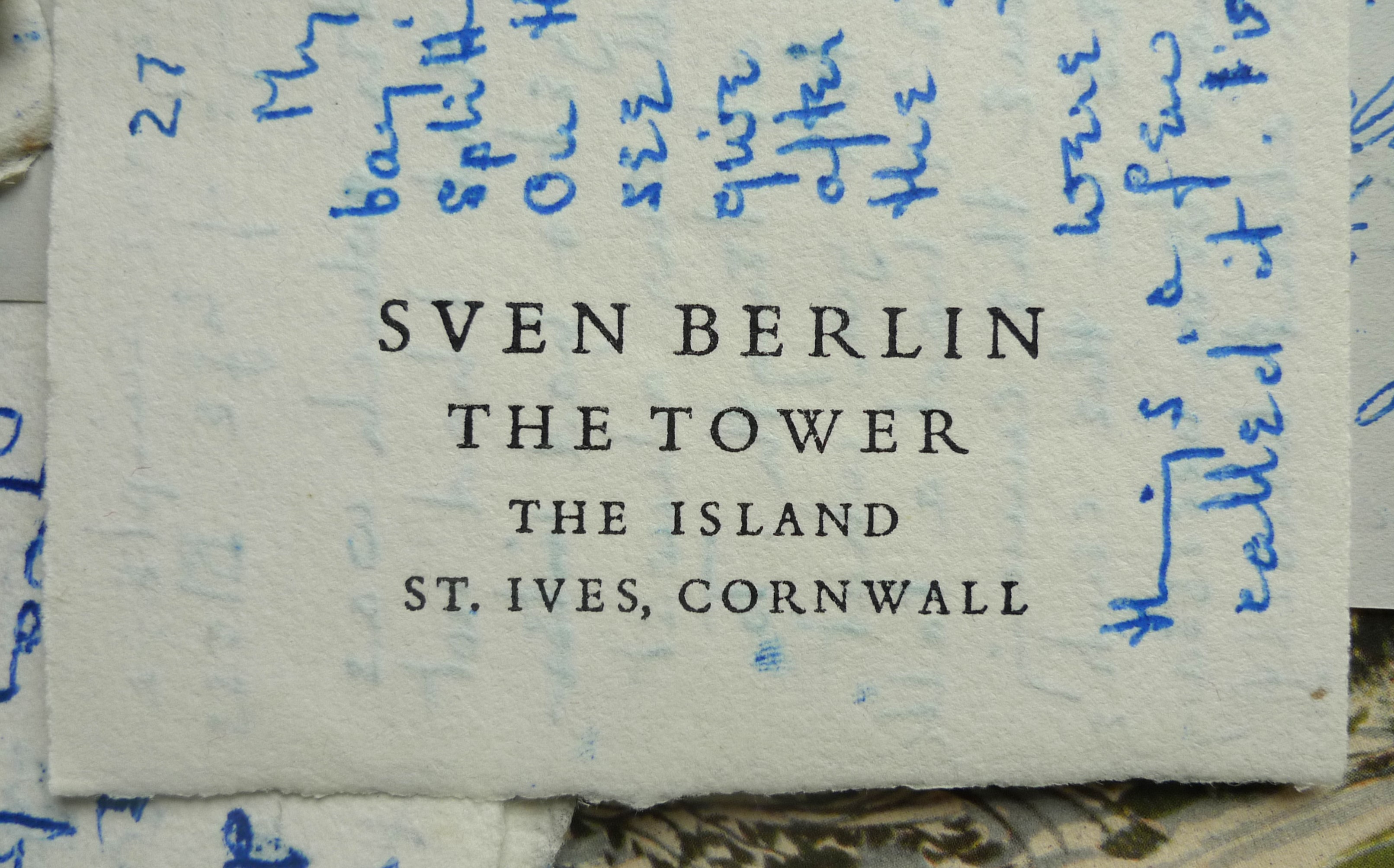 Three greetings cards & a booklet from Sven Berlin to Jacque Moran ...