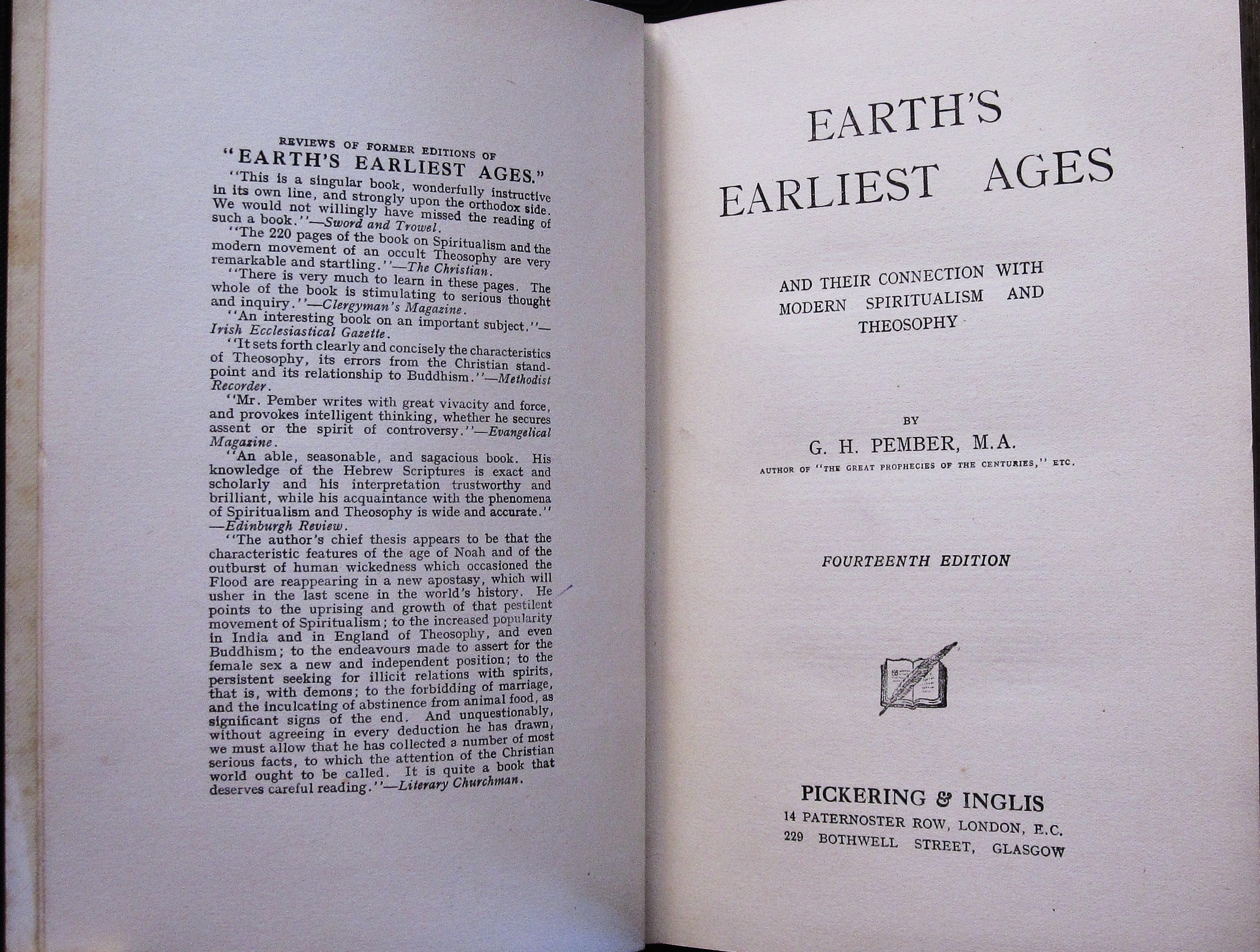 Earth's Earliest Ages; And Their Connection with Modern Spiritualism ...