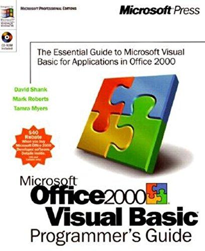 Microsoft Office 2000/Visual Basic Programmer's Guide (Microsoft ... Microsoft Office 2000/Visual Basic Programmer's Guide (Microsoft ...