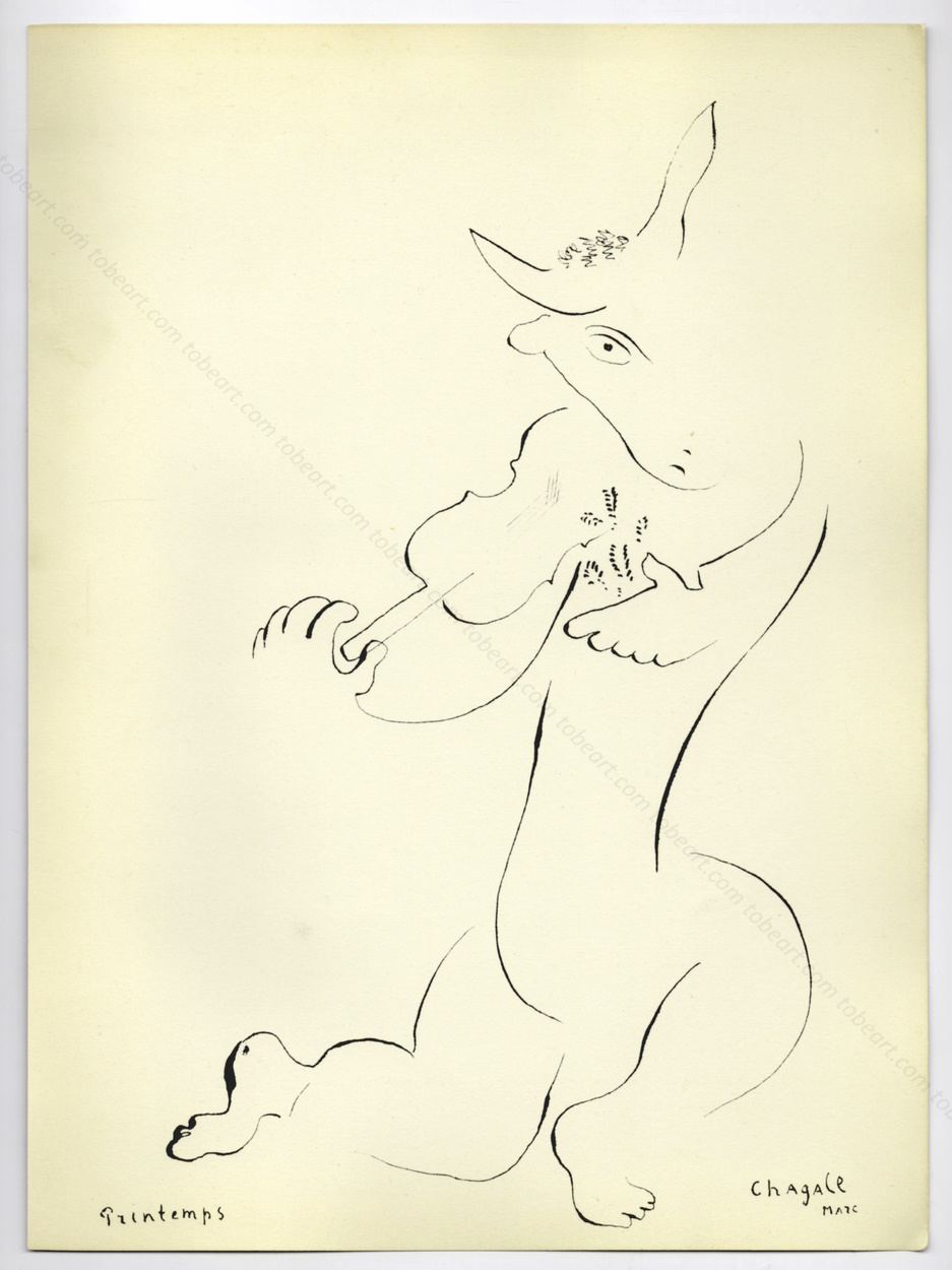 Le Printemps Lithographie De Marc Chagall By Marc Chagall 1938
