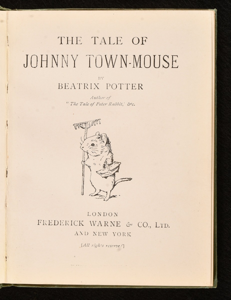 The Tale of Johnny Town-Mouse by Beatrix Potter: Near Fine Hardback ...