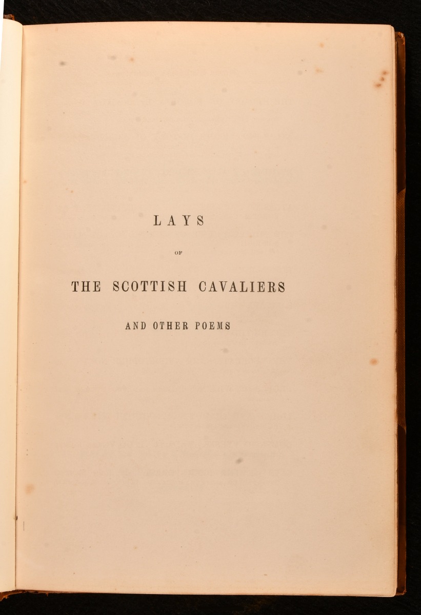 Lays of the Scottish Cavaliers and Other Poems by William Edmondstoune ...