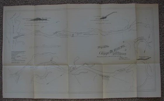 [Vintage] Map of the Chippewa River from 9 Mile Island to the ...